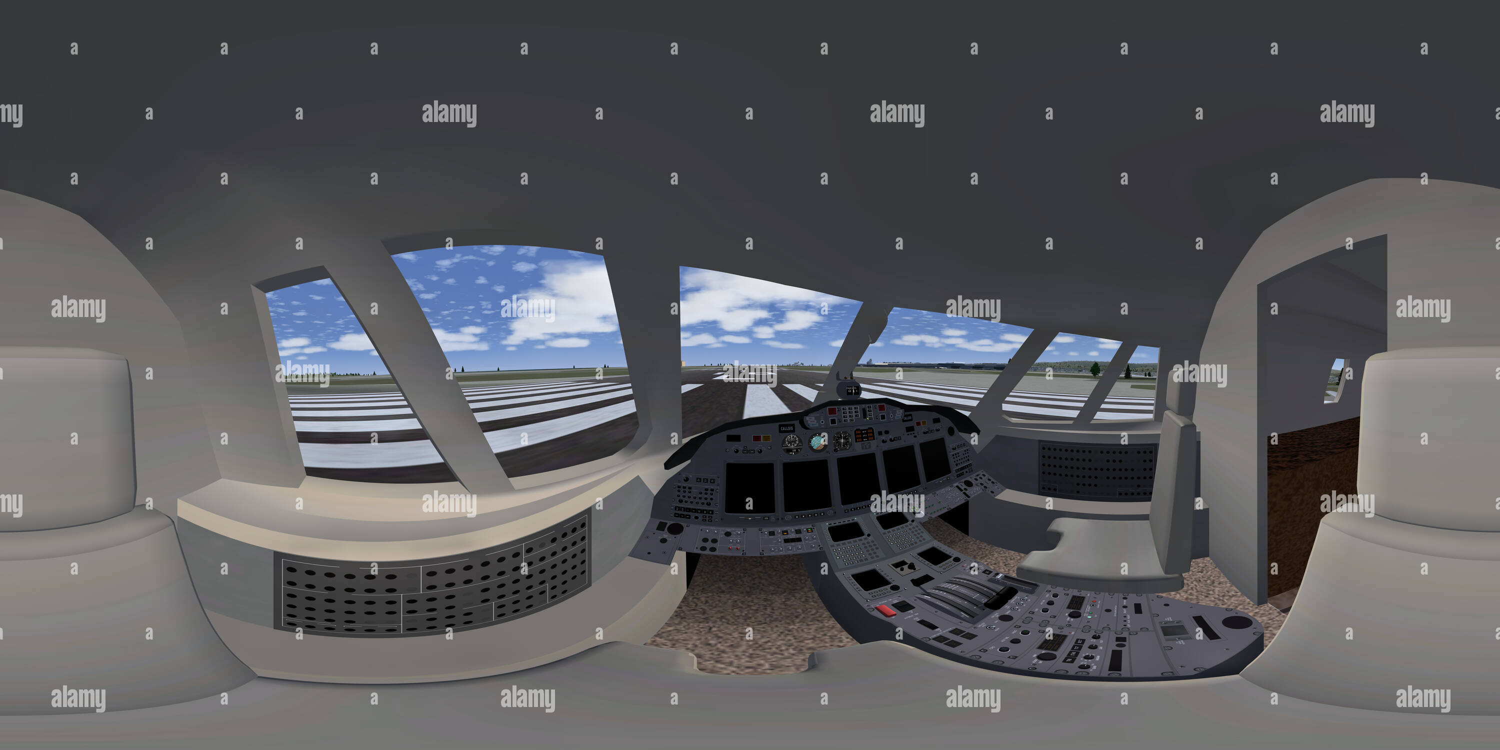 360° view of Cessna Citation X cockpit - Alamy