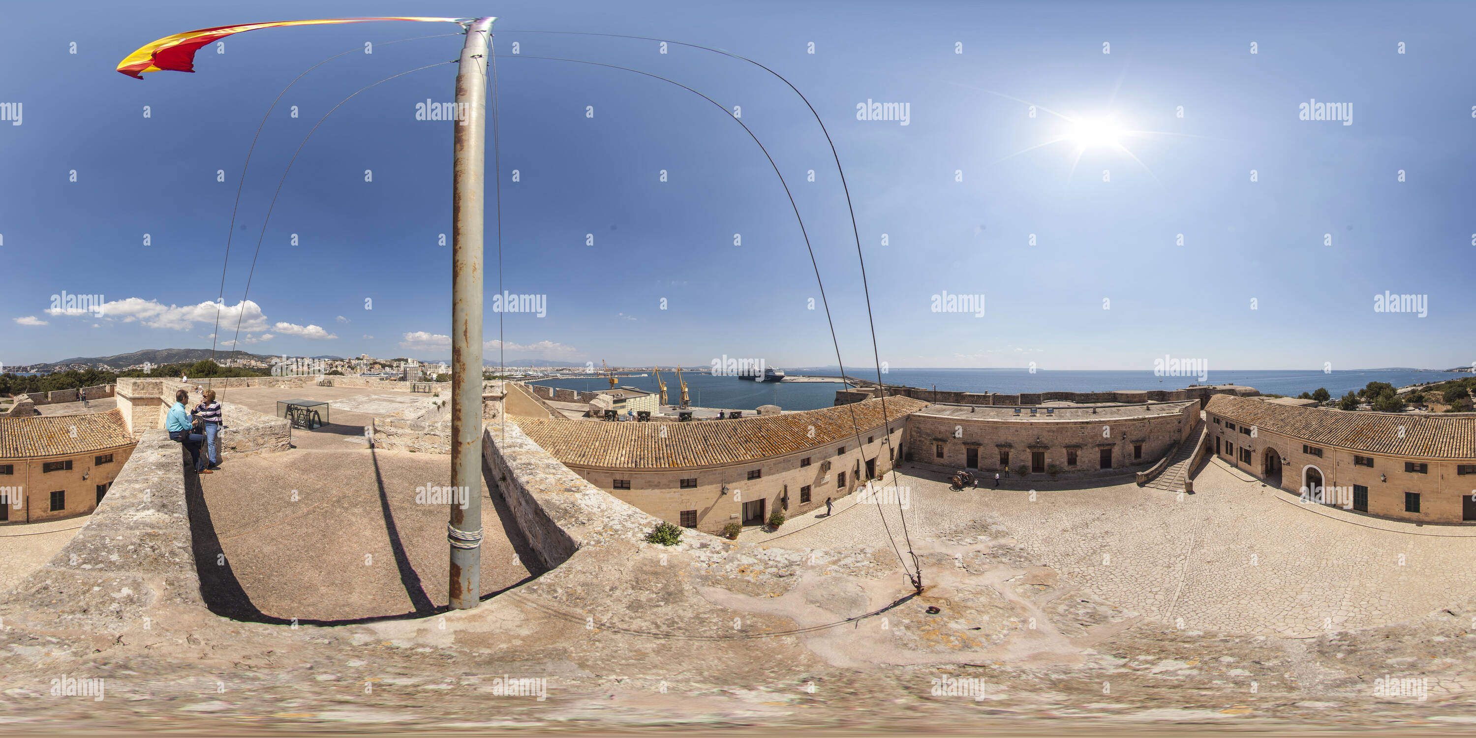 360° view of View Over Palma And The Castle son carlos - Alamy