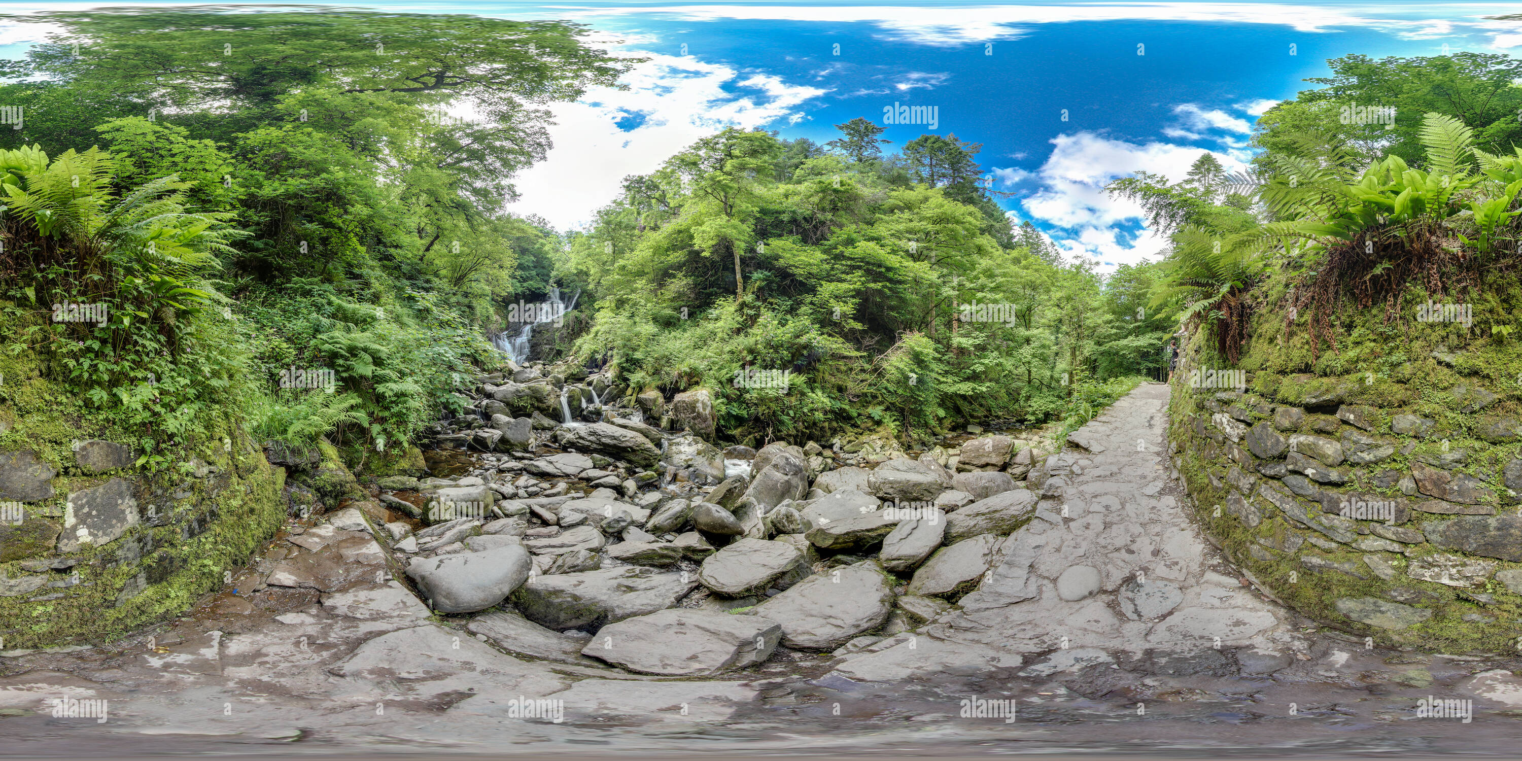 360° View Of Torc Waterfall Alamy
