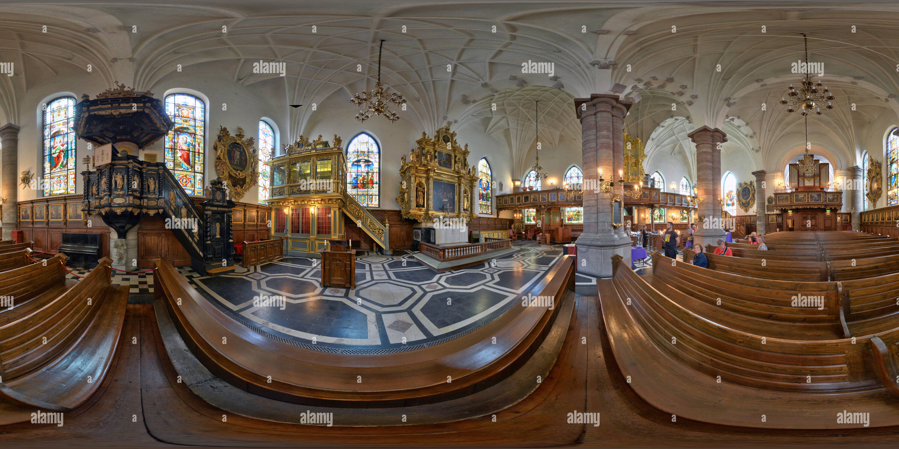 360° view of Tyska Kyrkan - Stockholm - Alamy