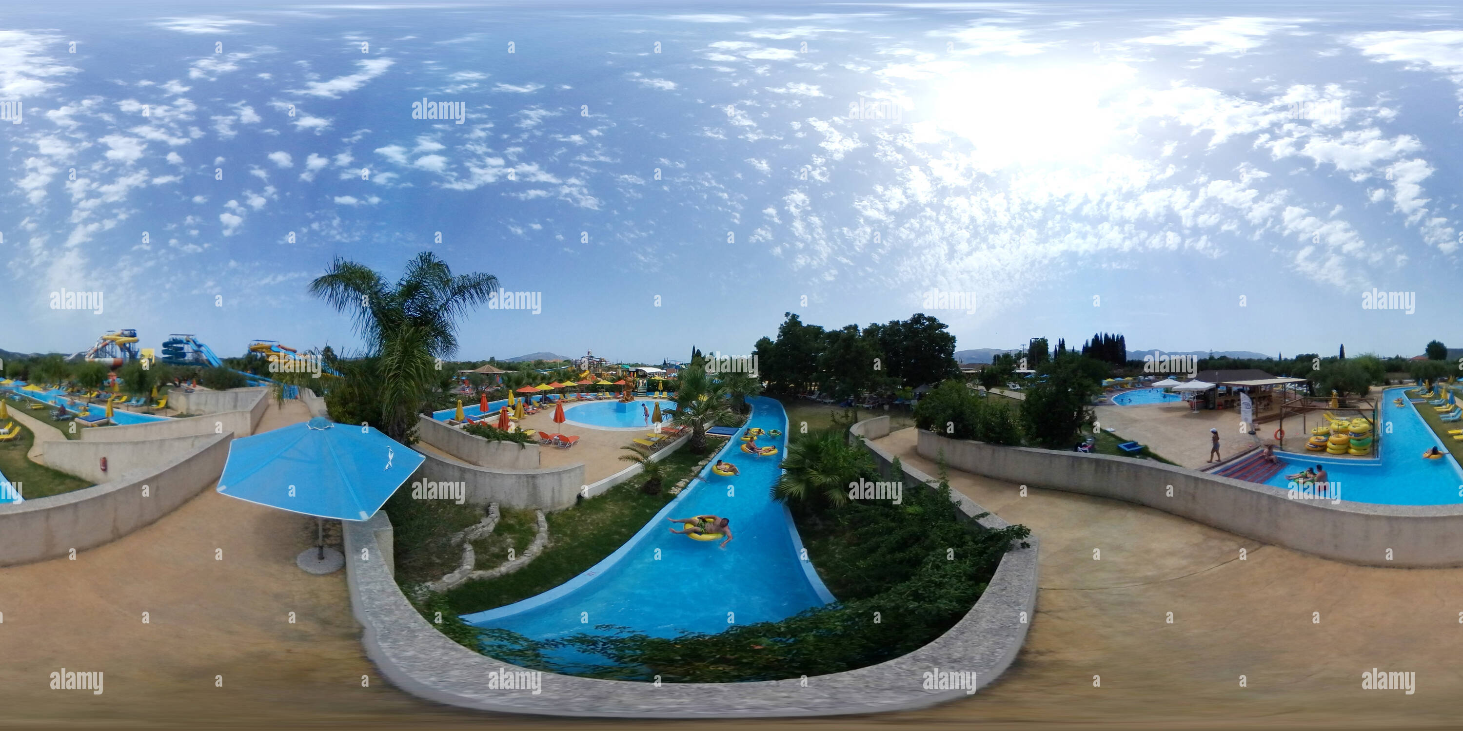 360° view of water village at zante island - Alamy