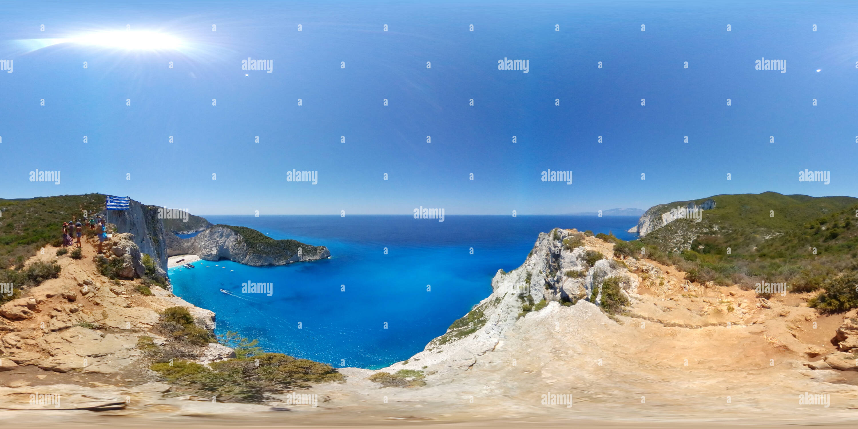 360° view of Navagio Beach View - Alamy