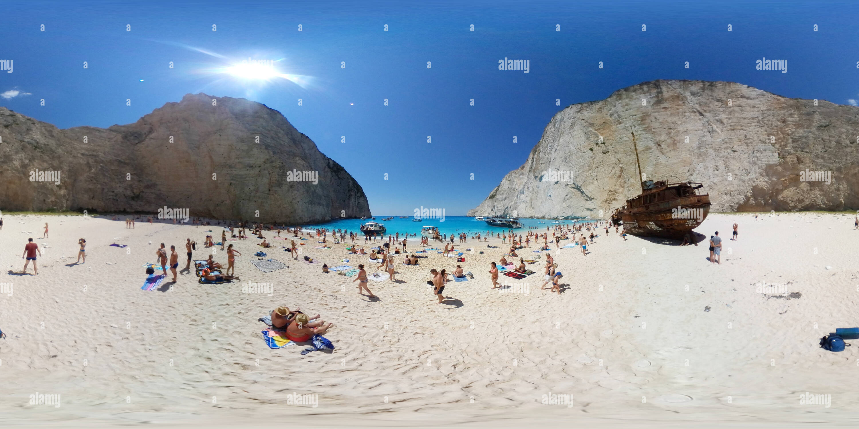 360° view of Shipwreck Beach Zakynthos - Alamy