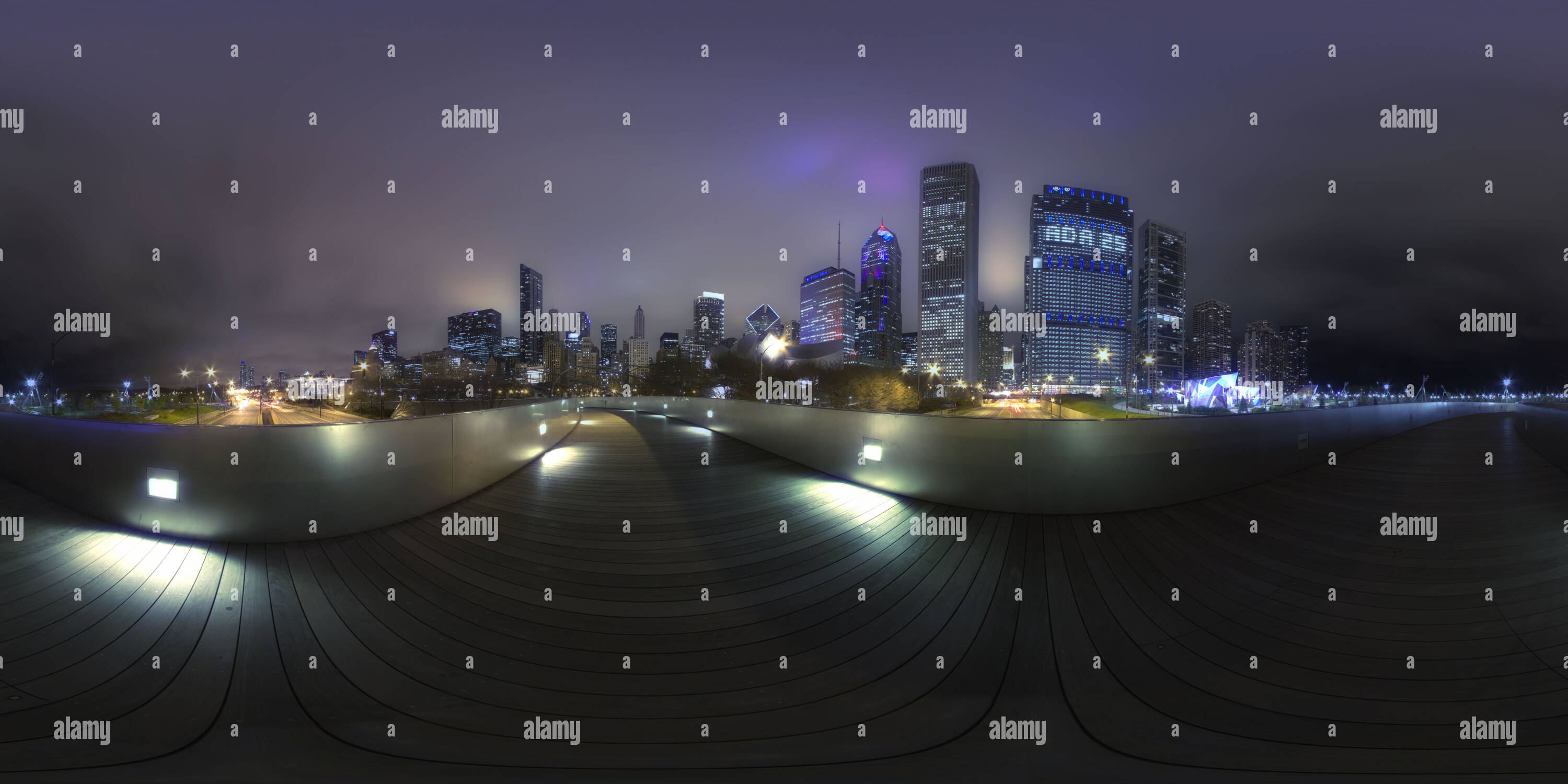 360° view of The BP Pedestrian Bridge, Overlooking Columbus Drive ...