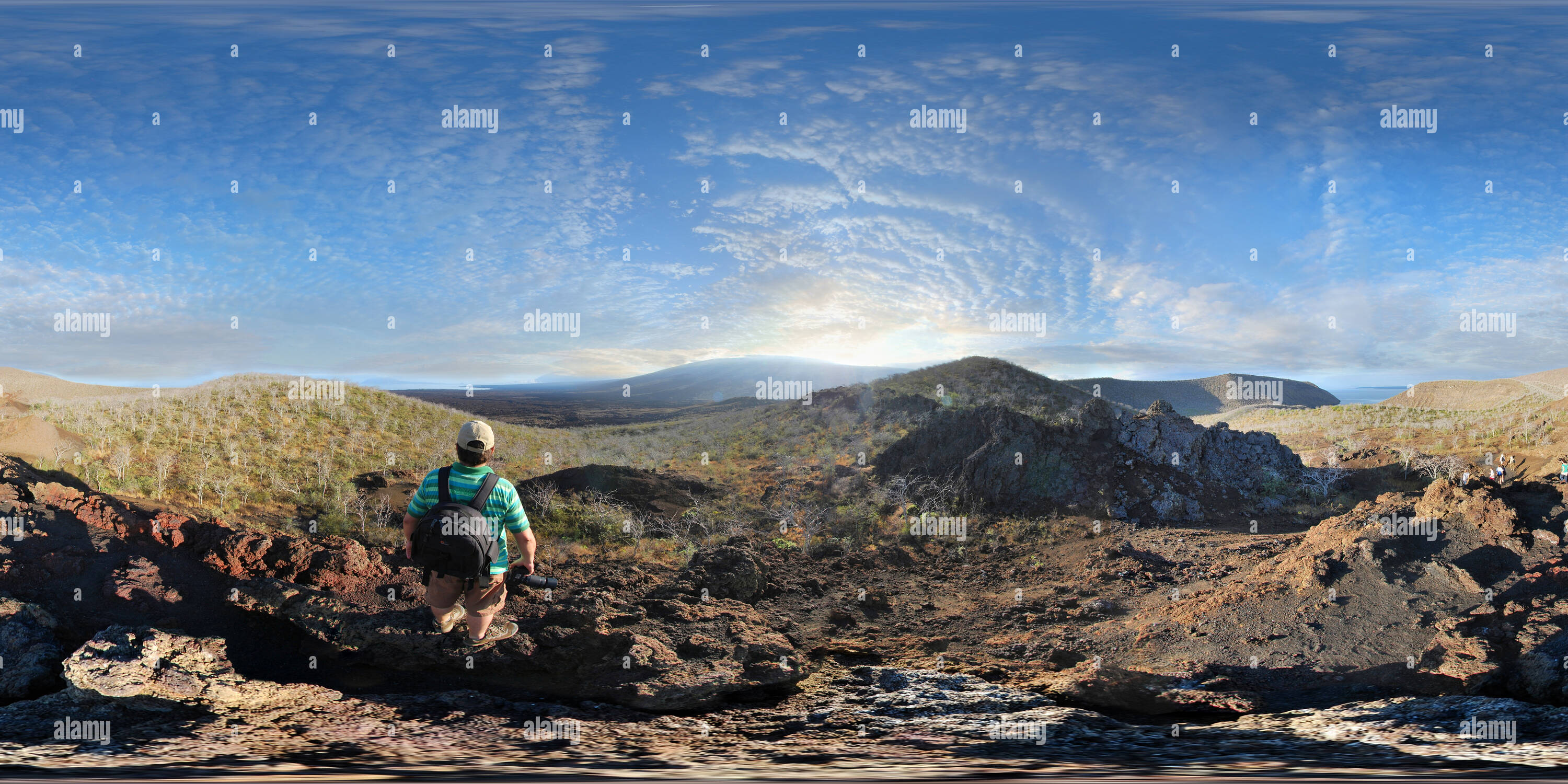 360° view of Galapagos - Tagus Cove Top view - Isabela island - Alamy