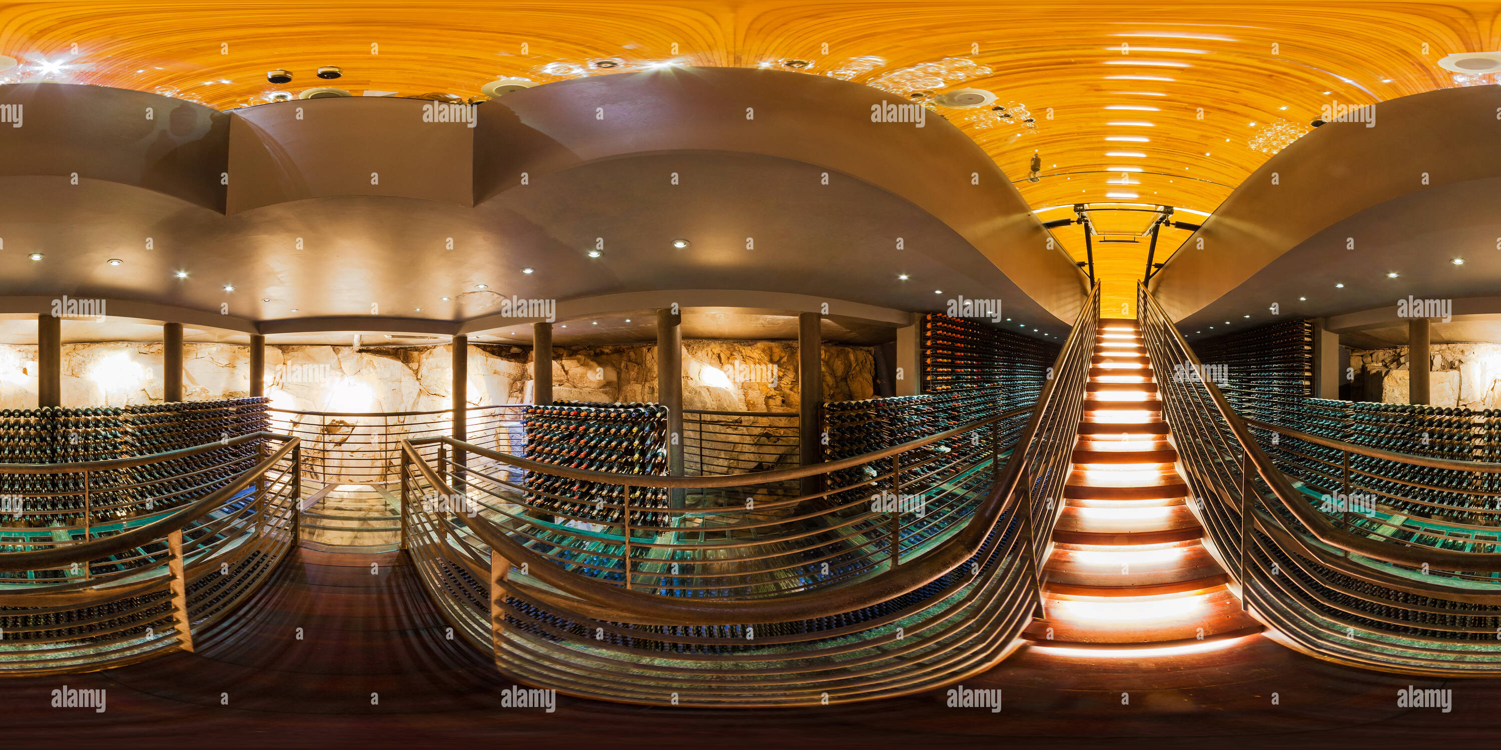 360° view of lapostolle clos de apalta wine cellar in chile - Alamy