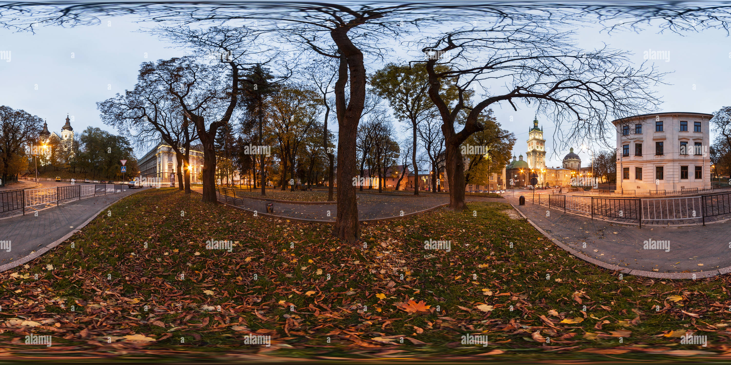 360° view of lviv old town. ukraine - Alamy