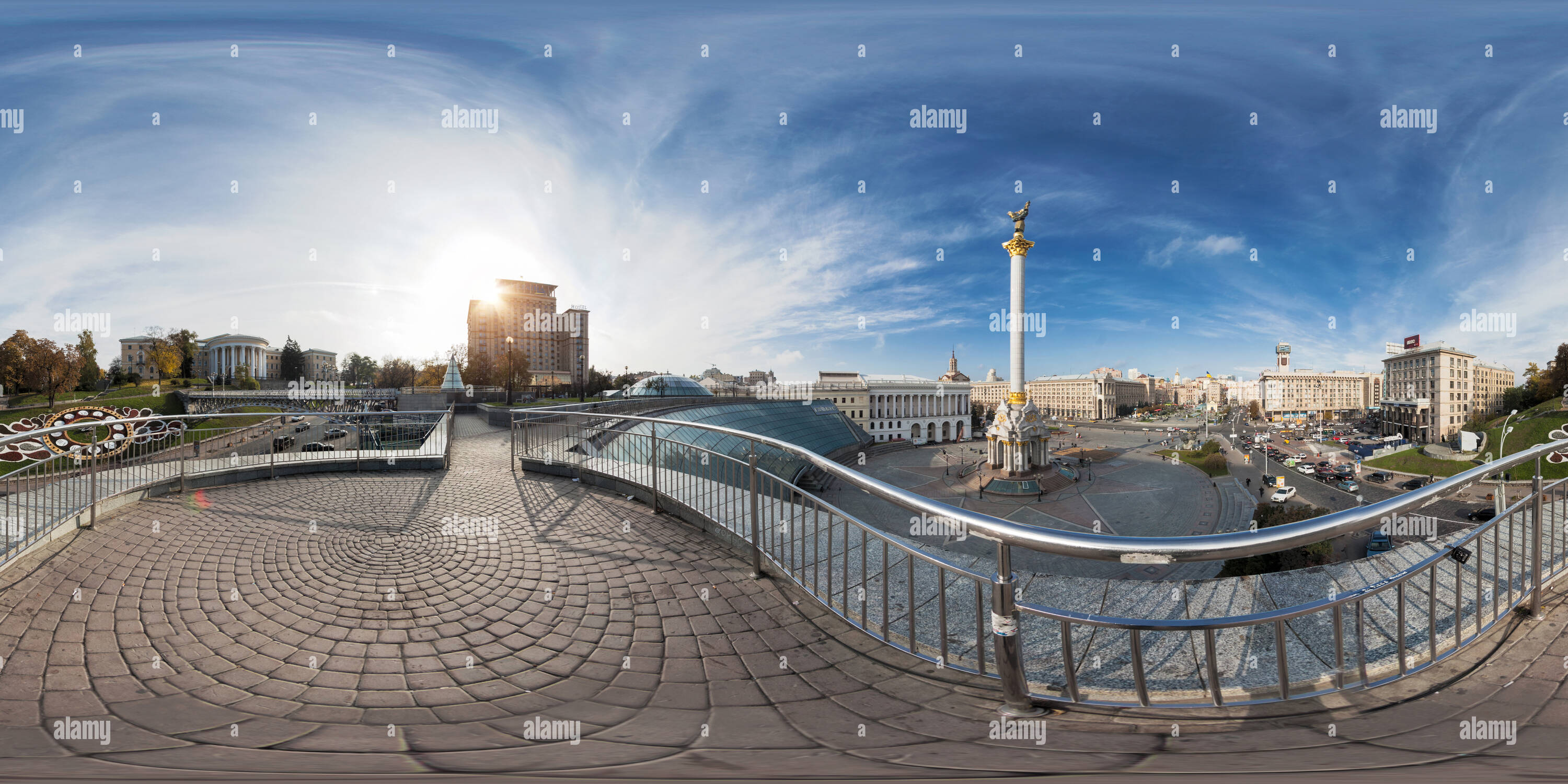 360° view of independence square in kiev - Alamy