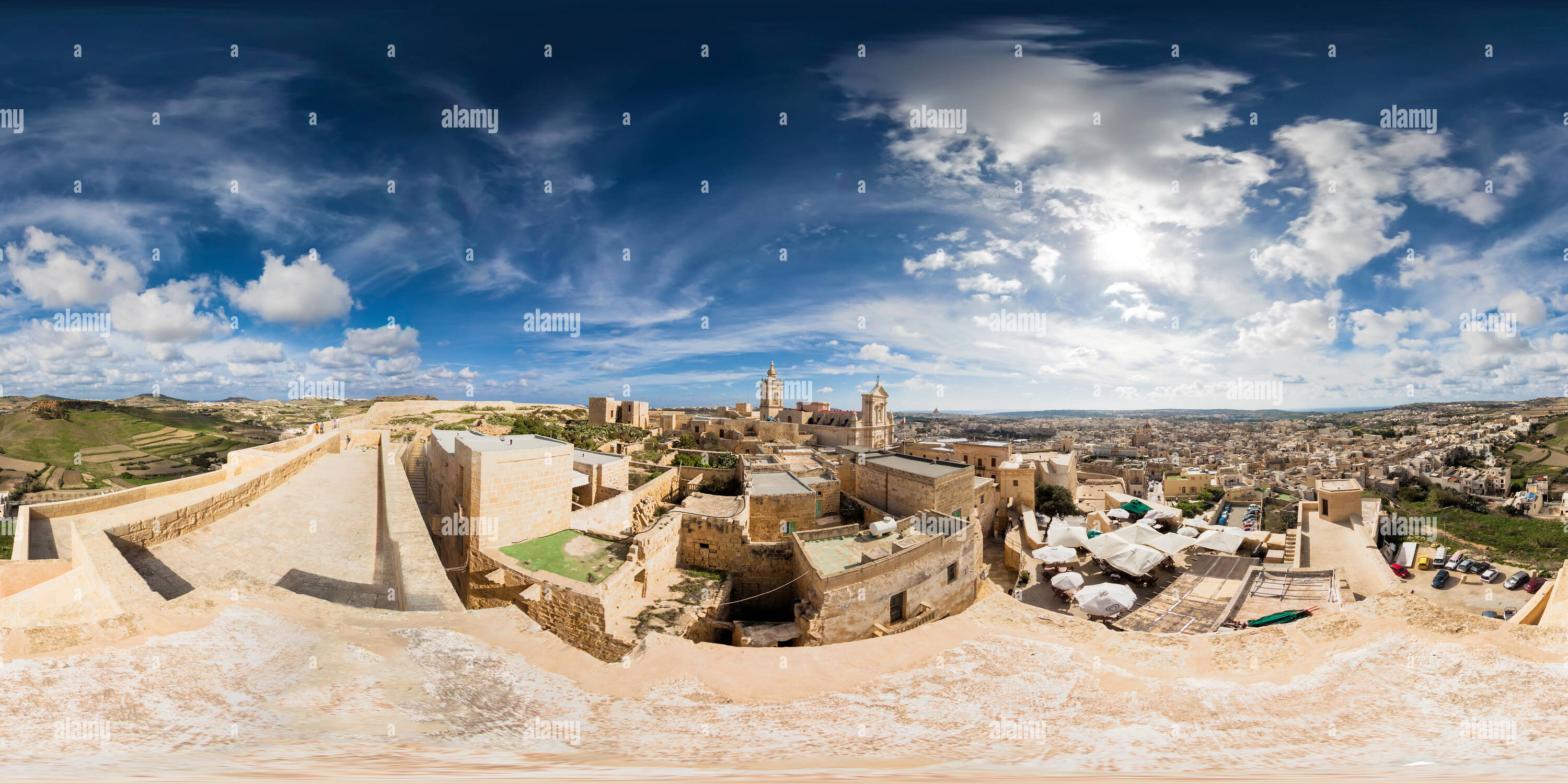 360° view of victoria in gozo island. malta - Alamy