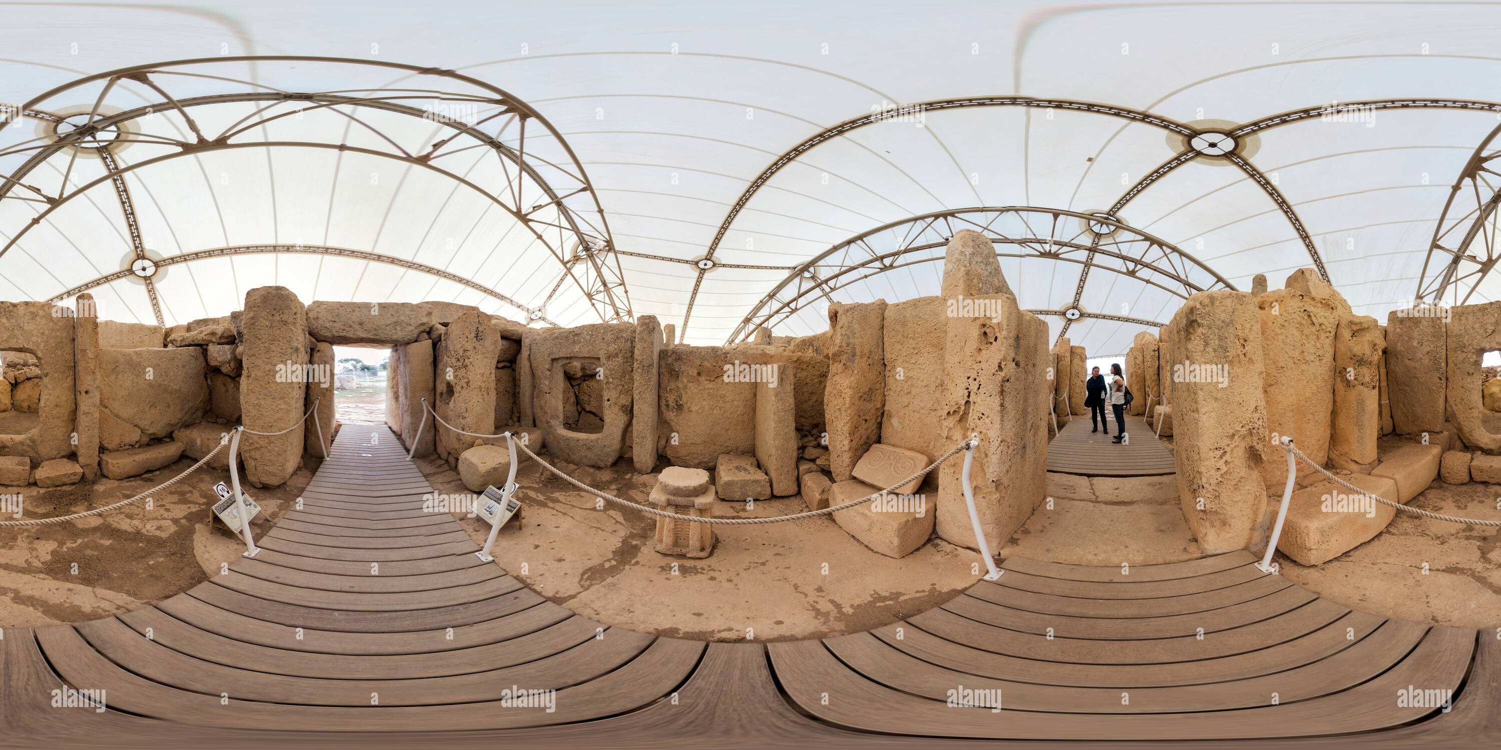 360° view of hagar qim neolithic temple. malta - Alamy