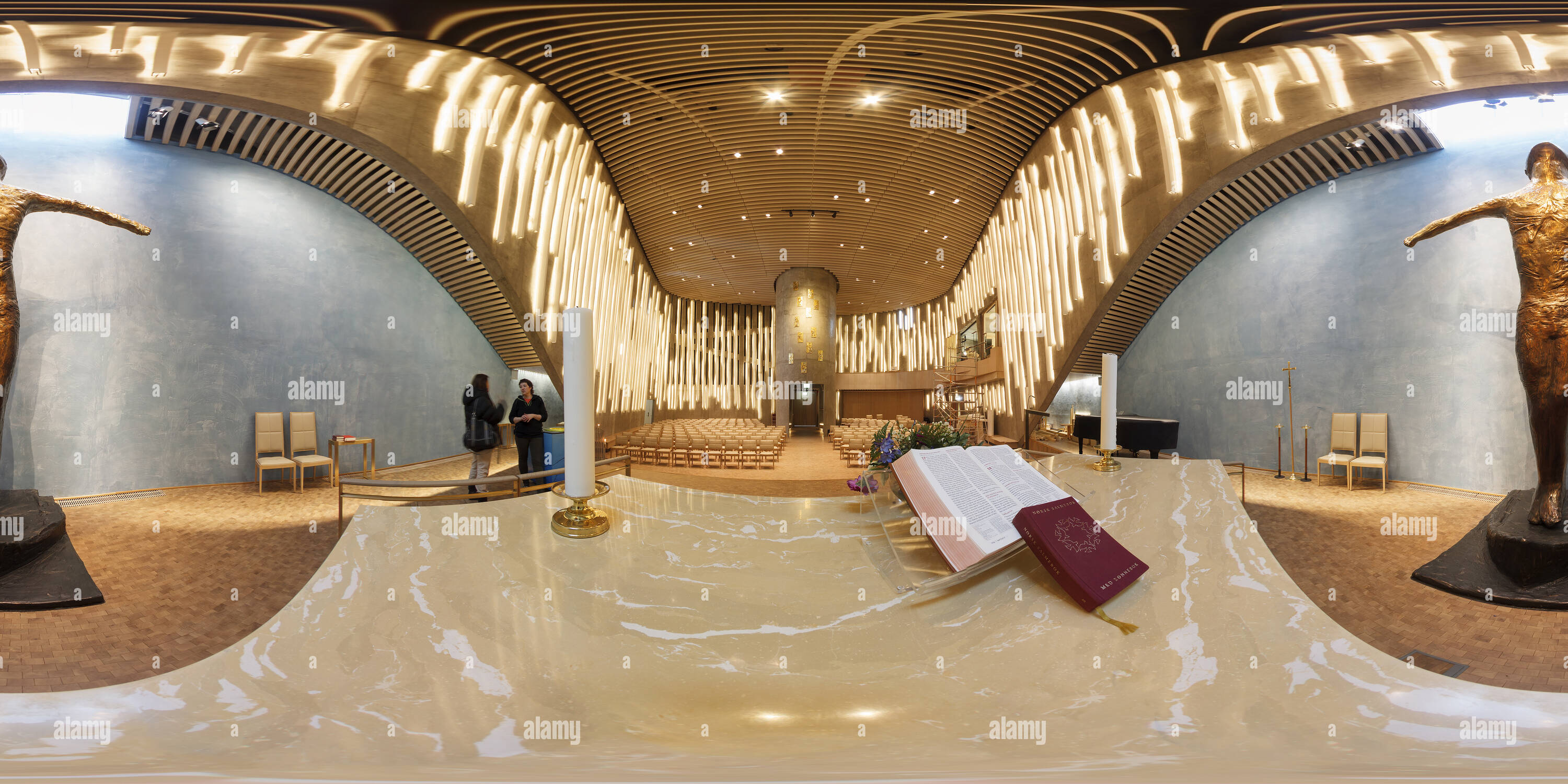 360° view of northern lights cathedral in alta. norway - Alamy