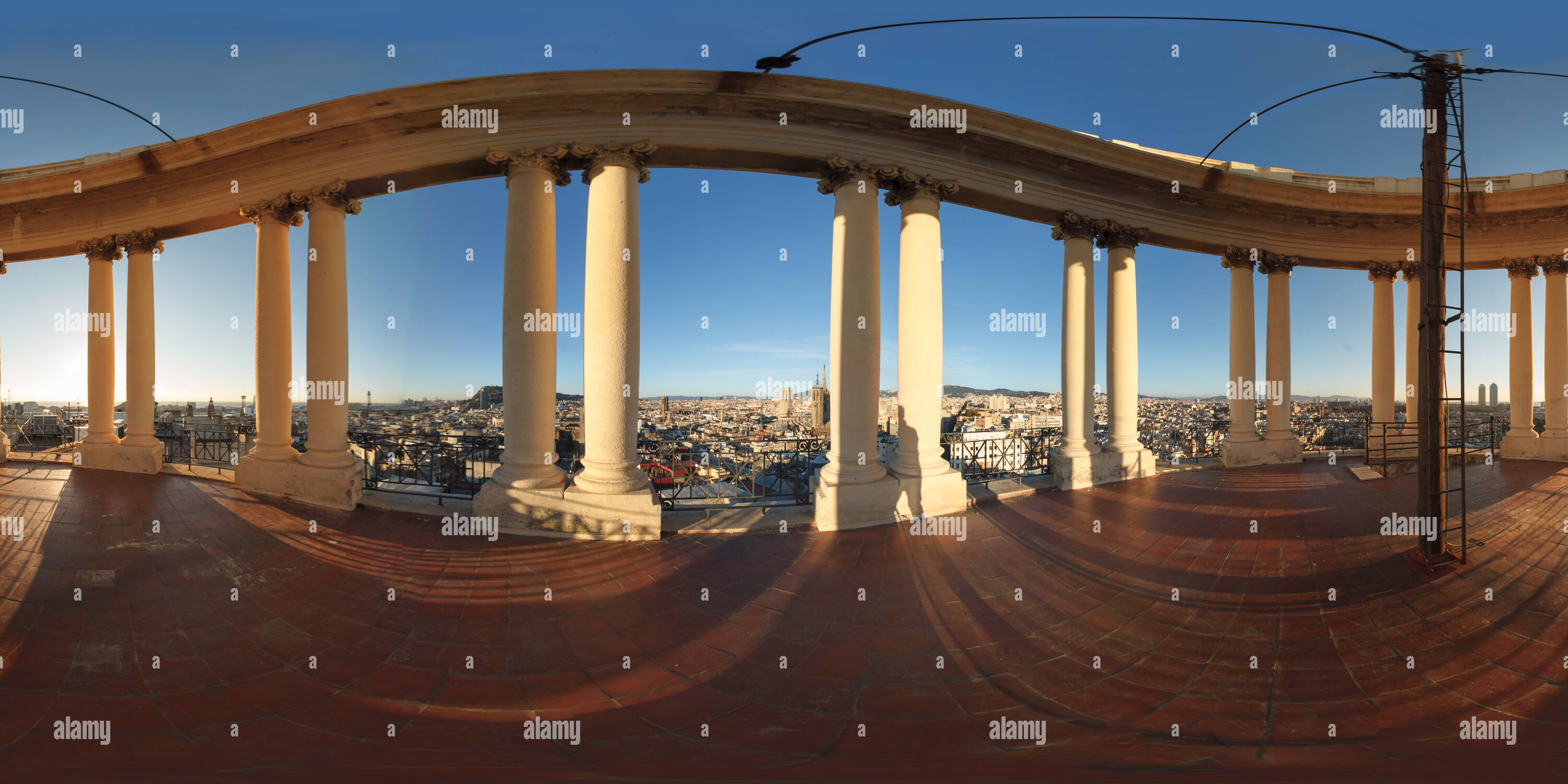 360° view of barcelona from via laietana - Alamy