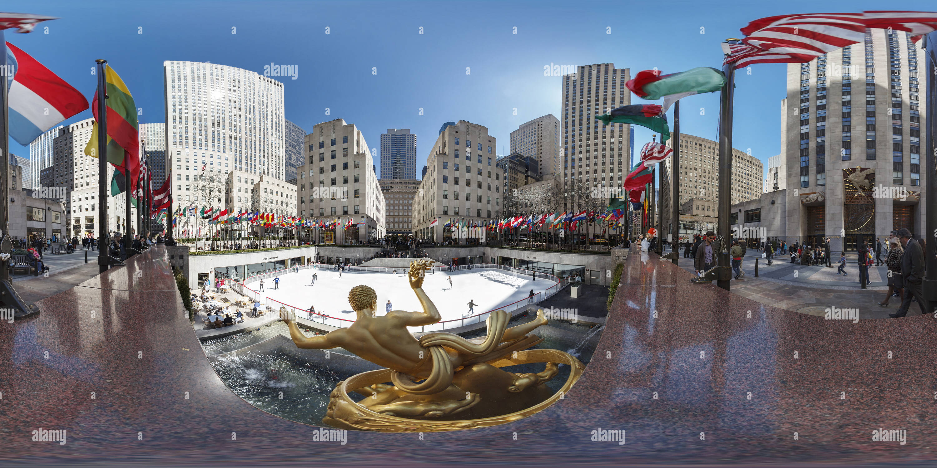 360° view of rockefeller center. new york - Alamy