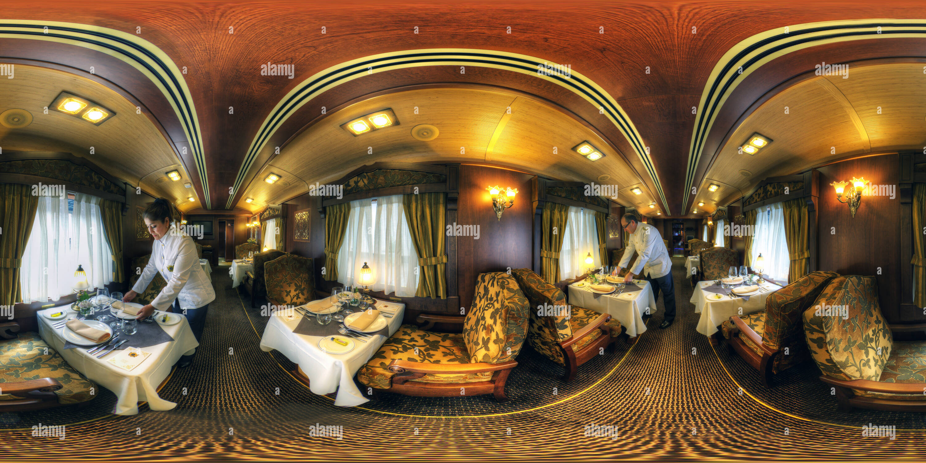 360° view of transcantabrico spanish luxury train - Alamy