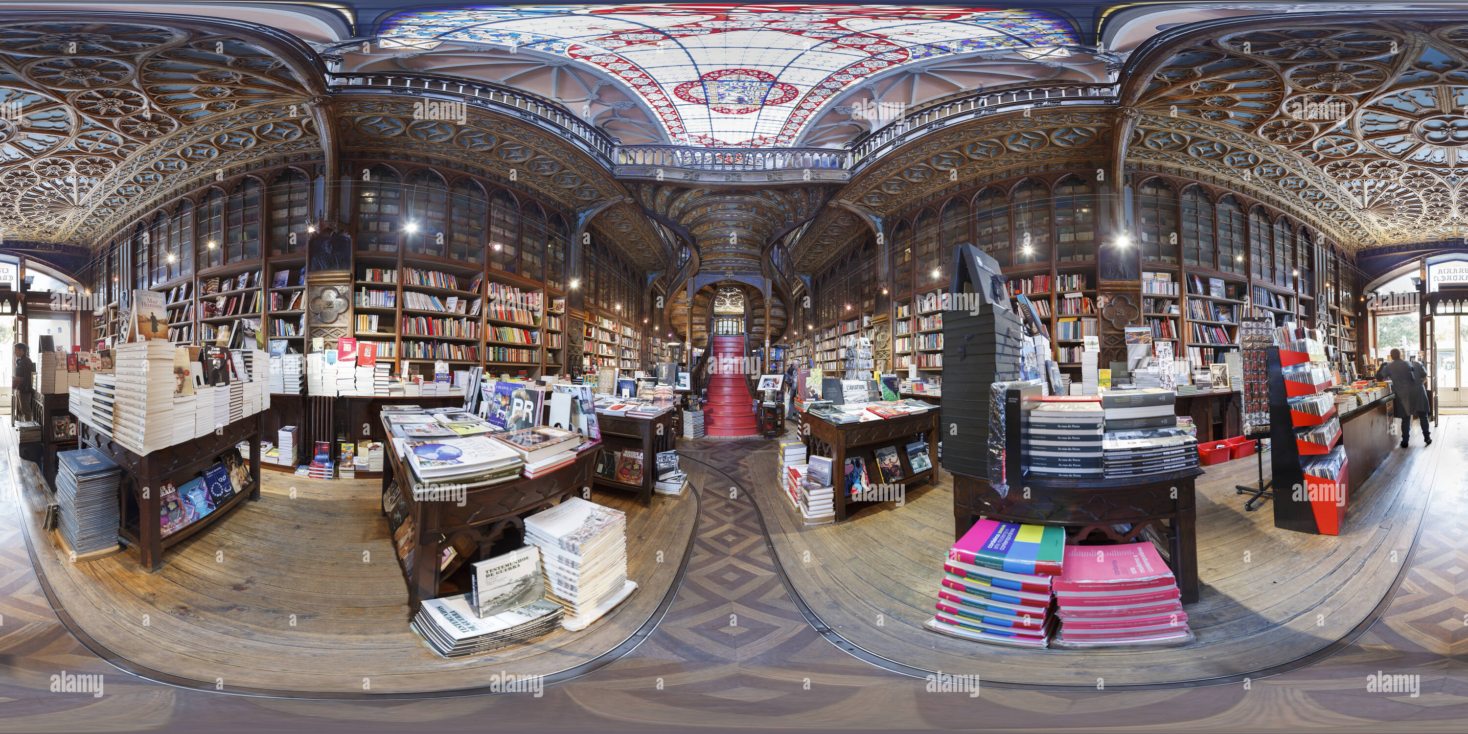 360° view of lello library.porto. portugal - Alamy