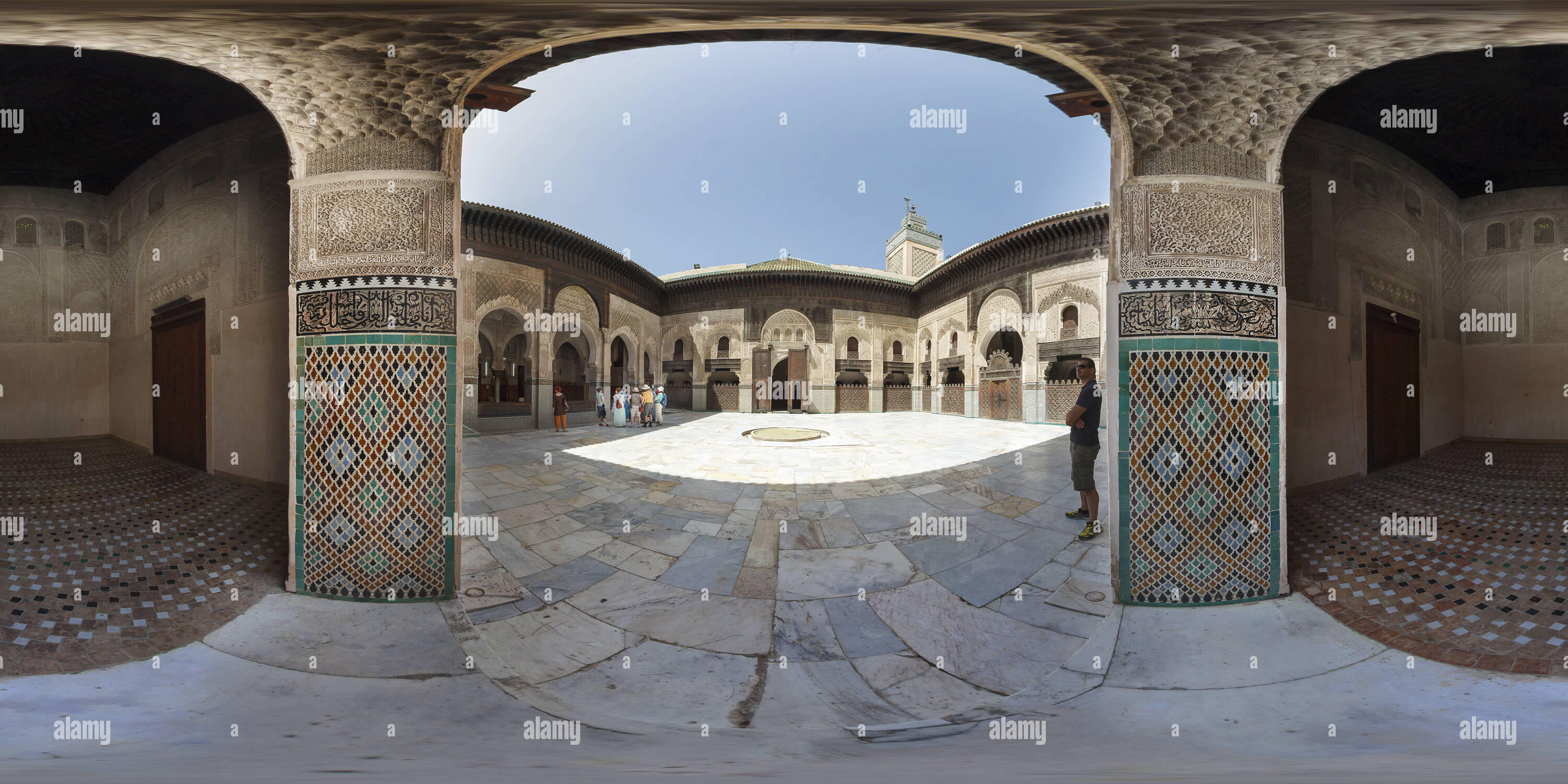 360° view of medersa bou inania. fes - Alamy