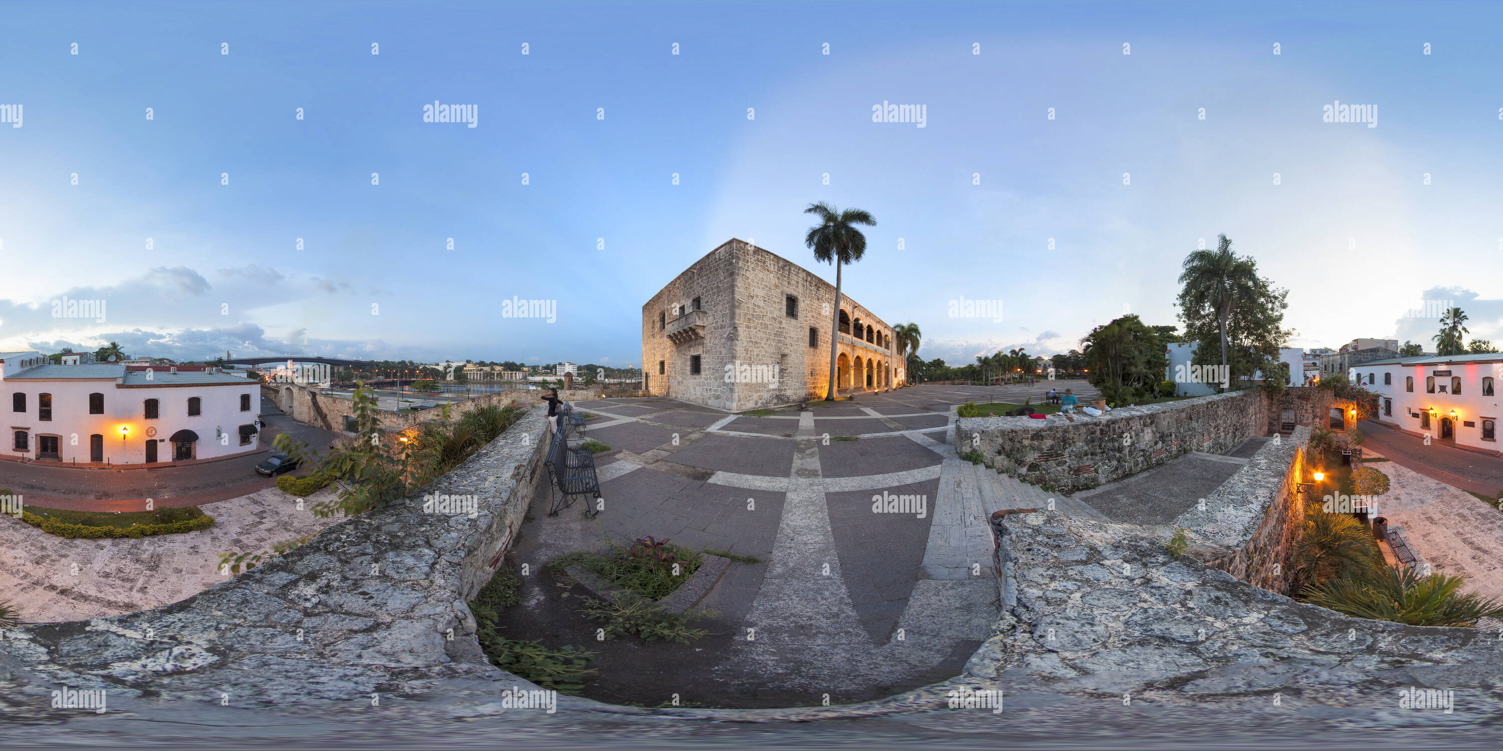 360° view of columbus alcazar. santo domingo. dominican republic - Alamy
