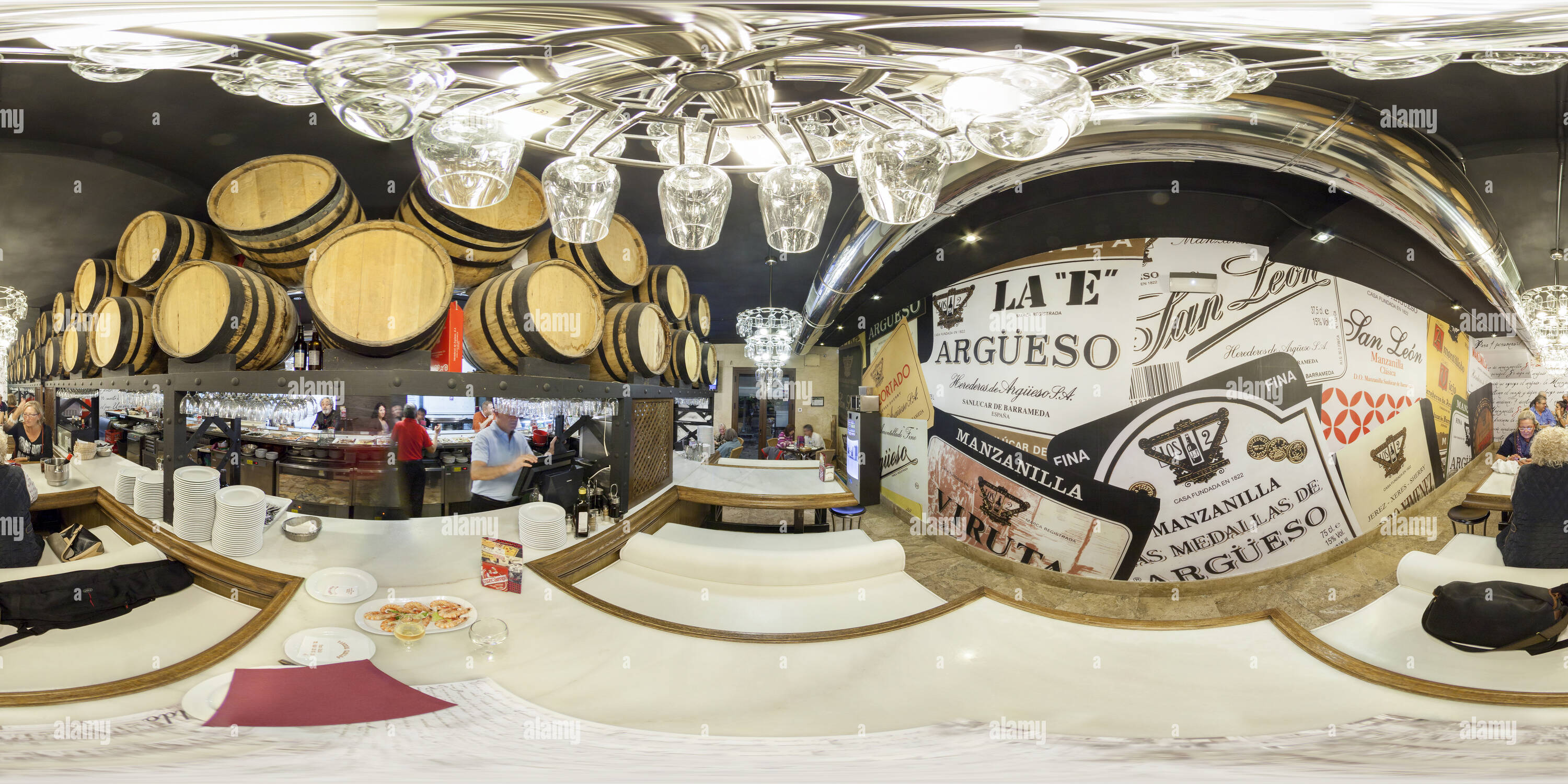 360° view of cabildo tavern. sanlucar de barrameda. cadiz. spain - Alamy