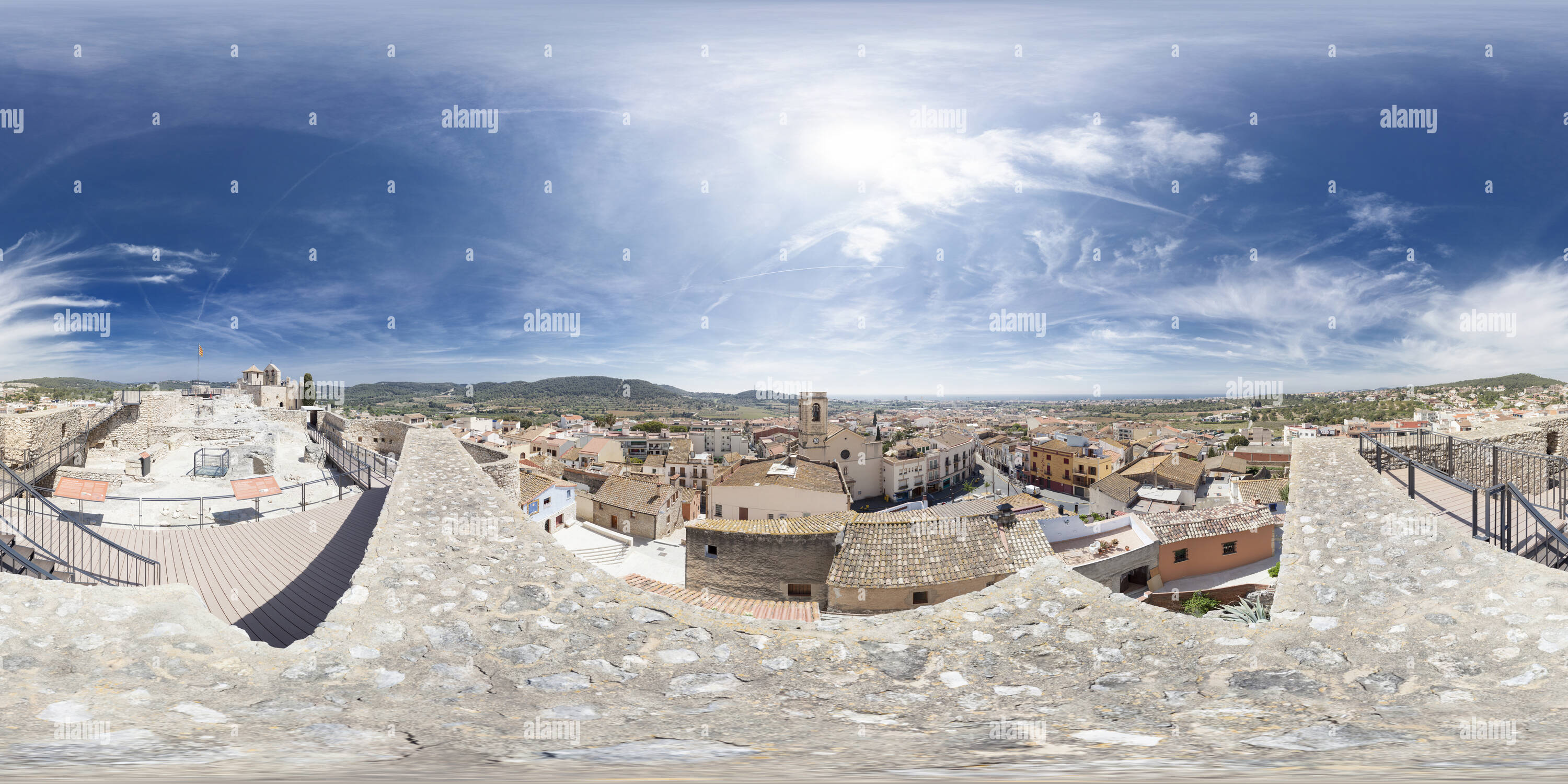 360° view of calafell from the castle. spain - Alamy