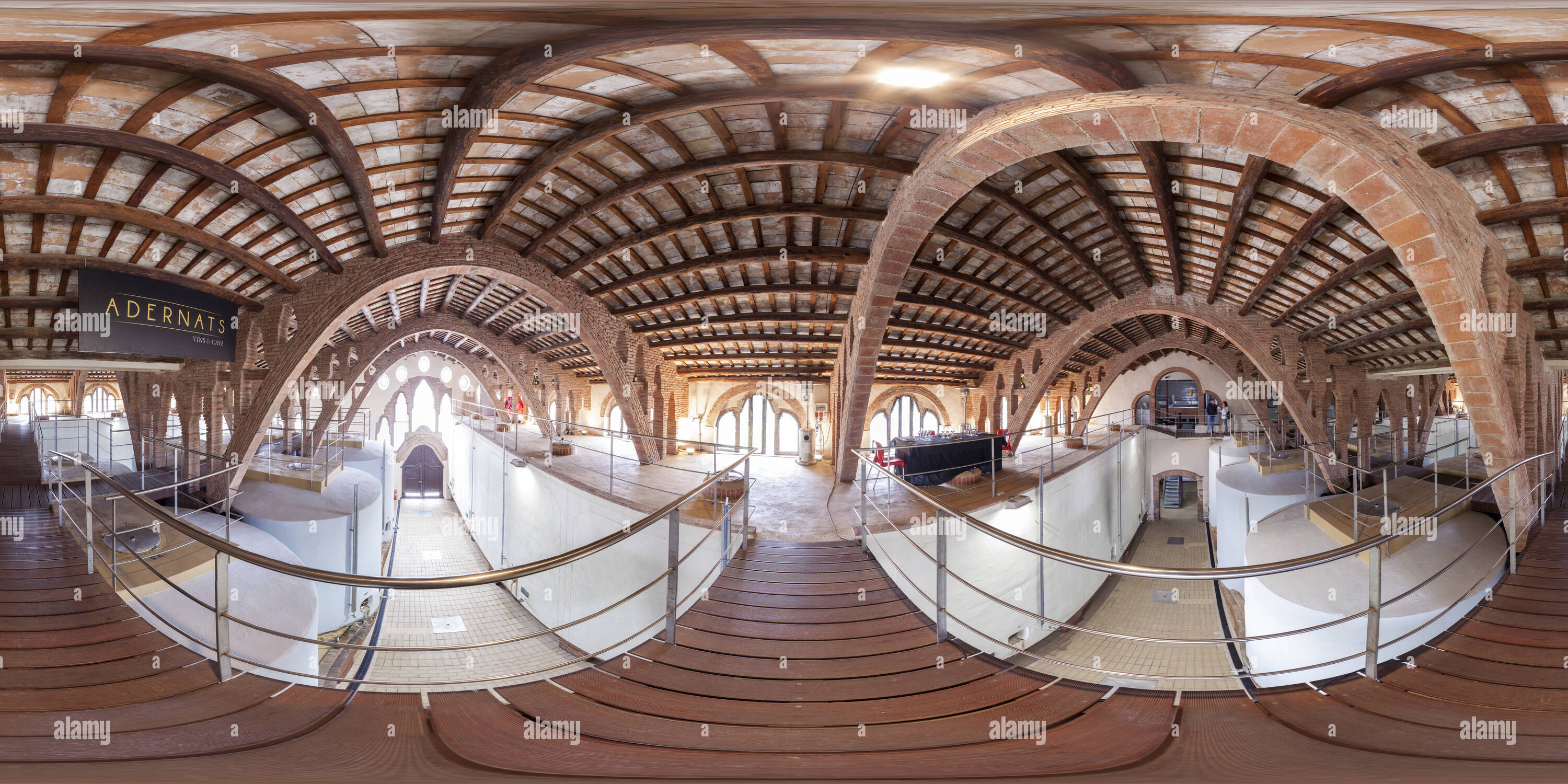 360° view of modernism wine cellar of nulles. spain - Alamy