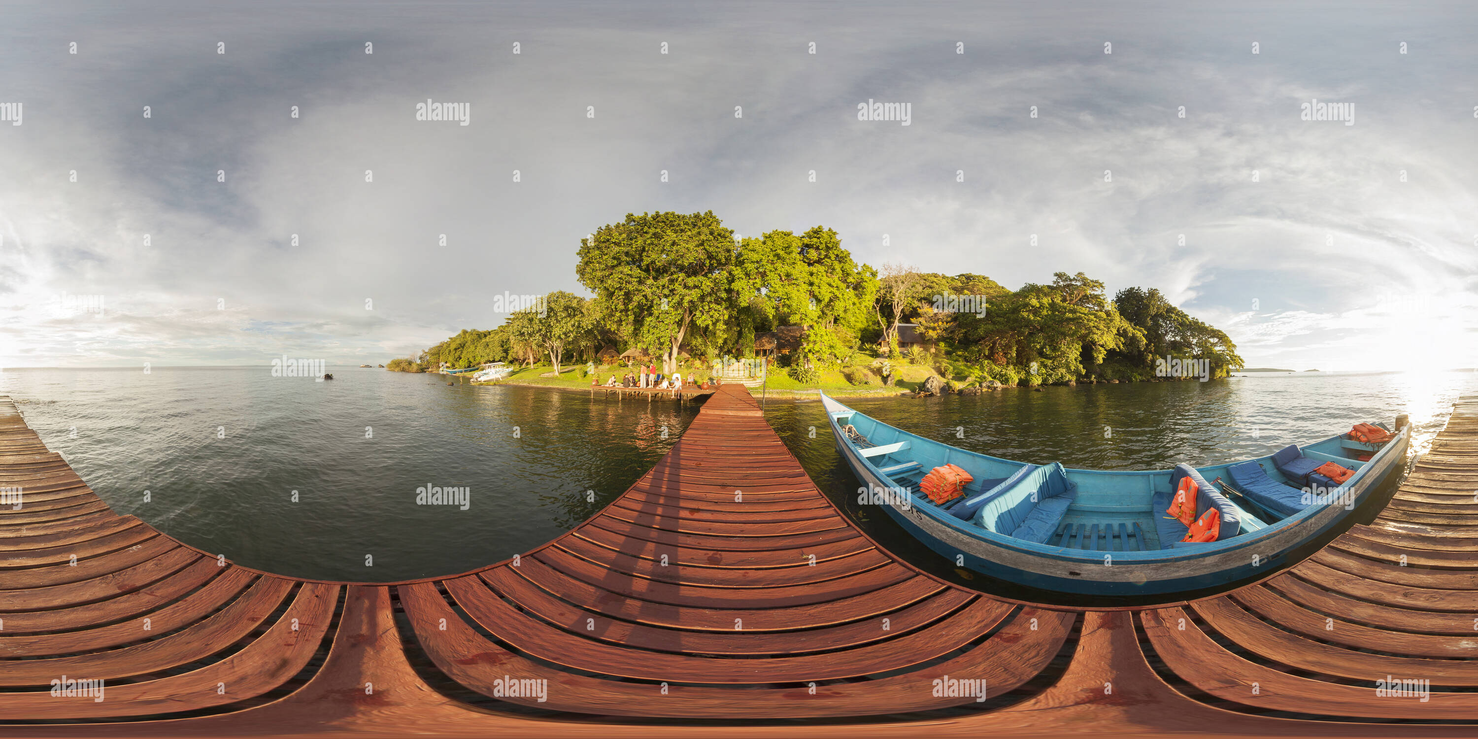 360° view of mfangano island lodge2. victoria lake, kenia - Alamy