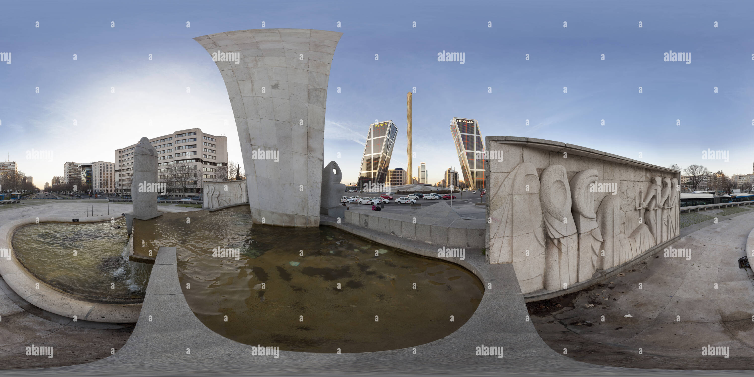 360° view of puerta de europa, madrid. spain - Alamy