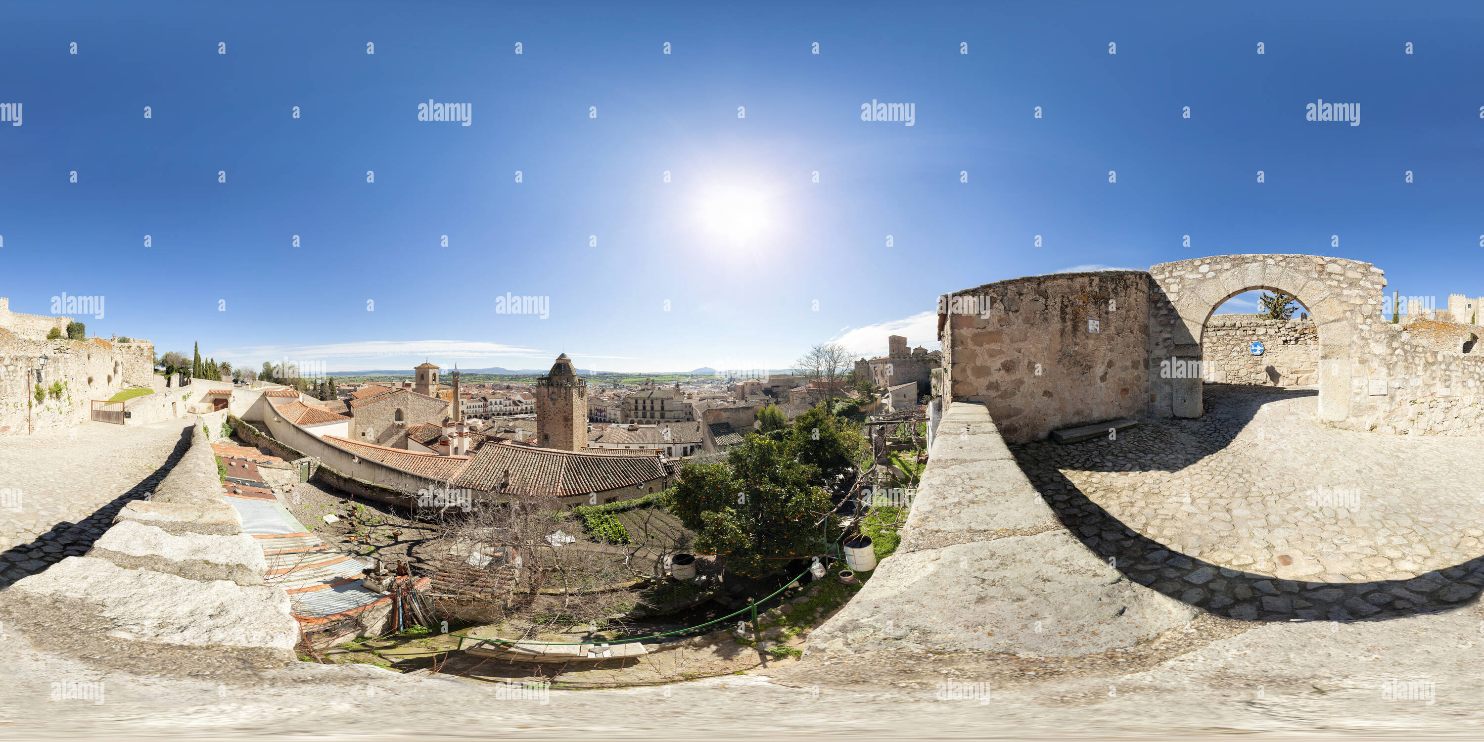 360° view of trujillo from the castle. spain - Alamy