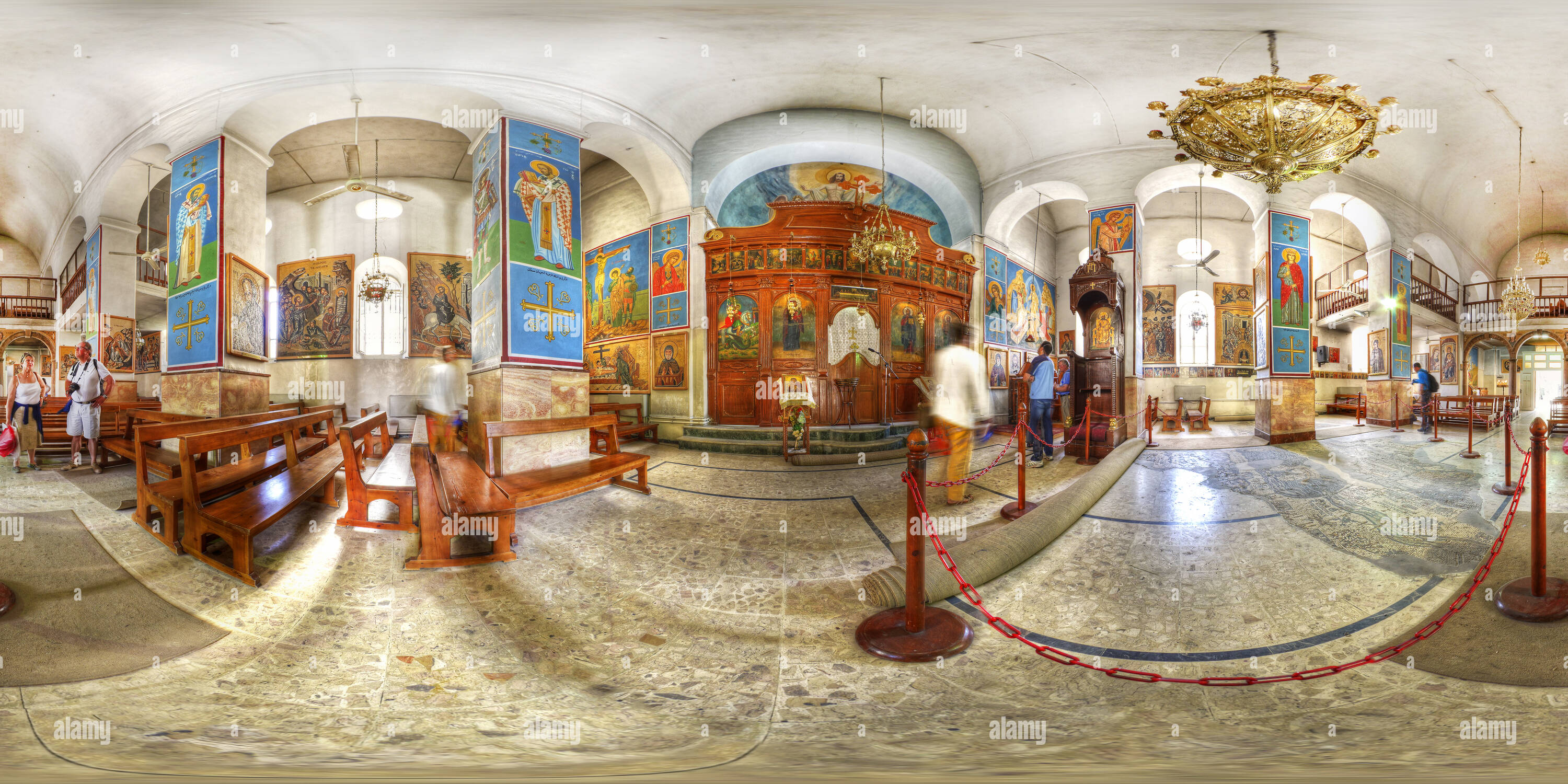 360° view of Saint George church. Madaba. Jordan - Alamy