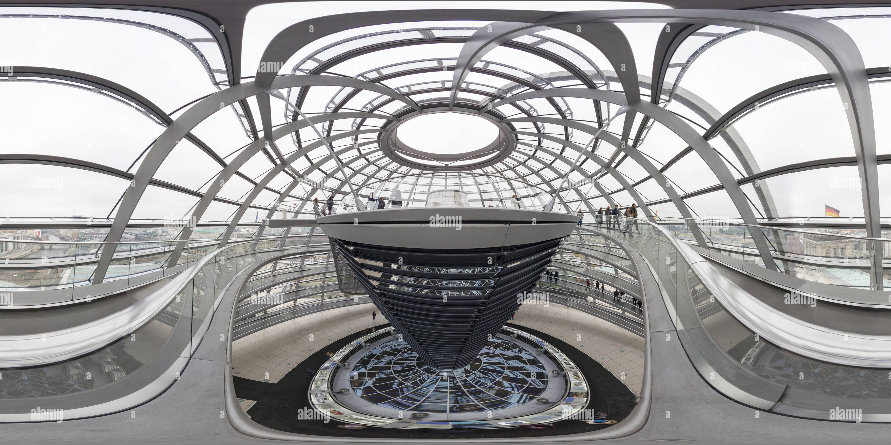 360° view of The interior of Reichstag Dome. Berlin - Alamy
