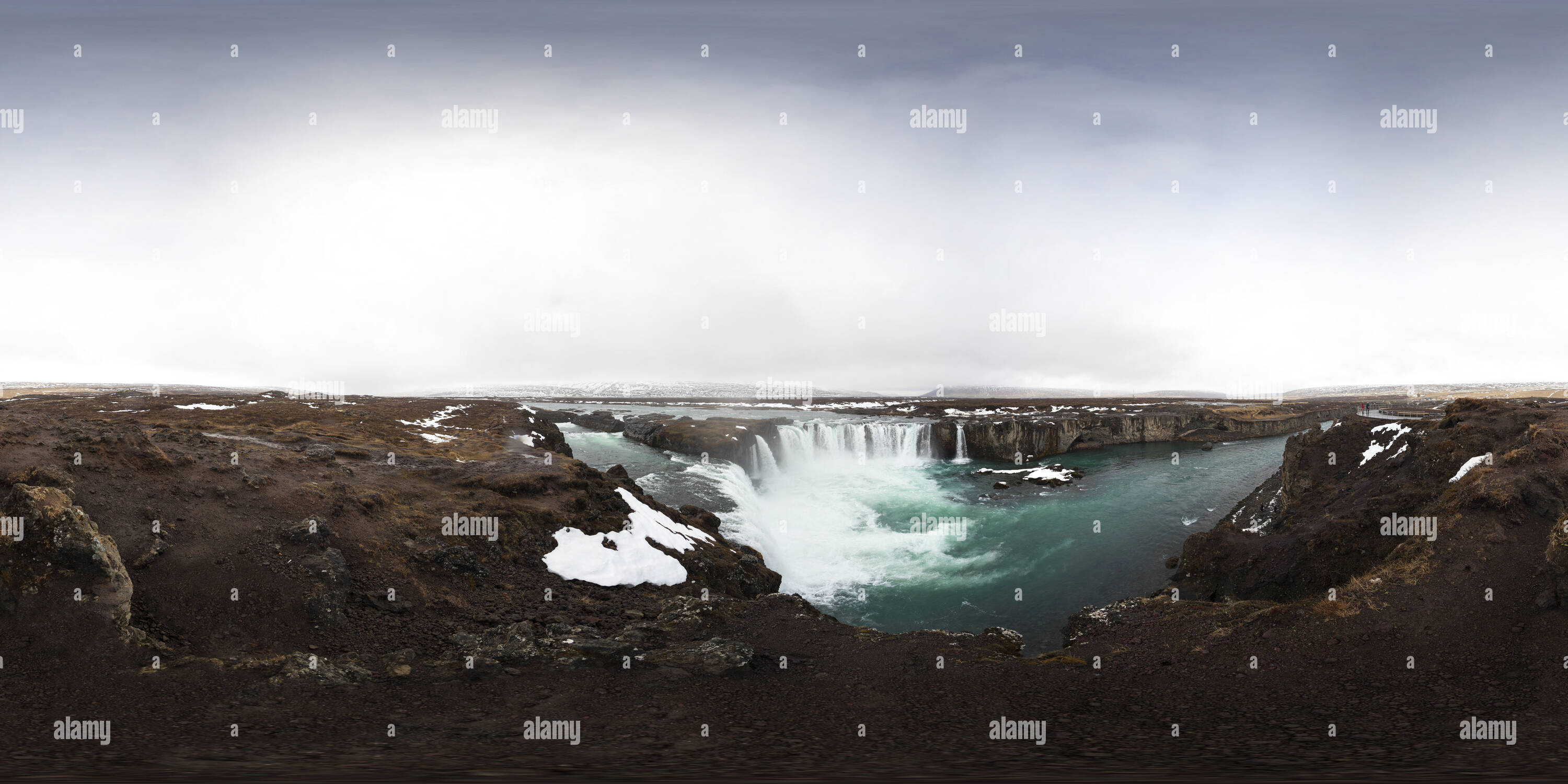 360° View Of Godafoss Waterfall Iceland Alamy