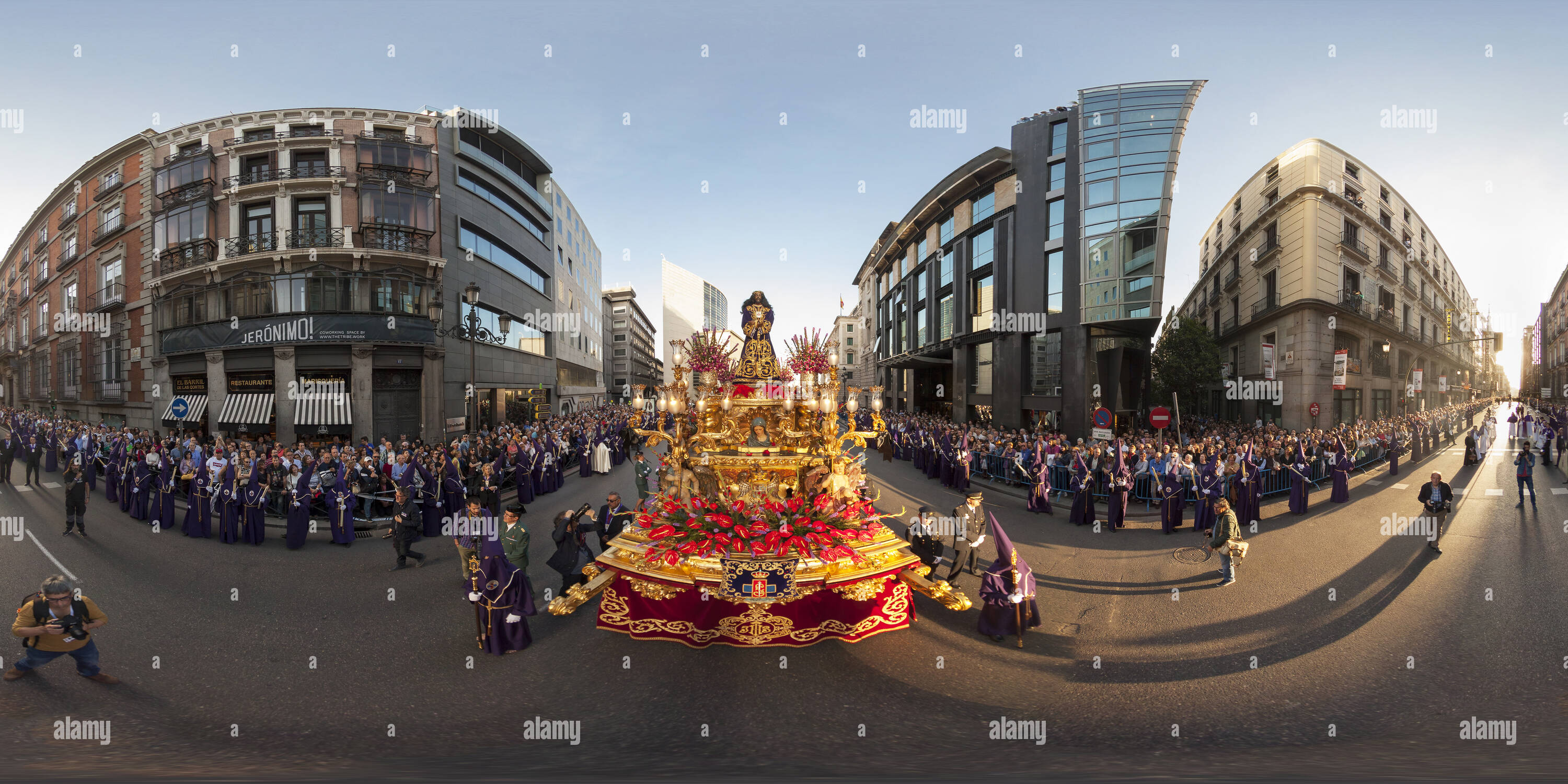 360° view of Holy Processions during Easter week of Christ of ...