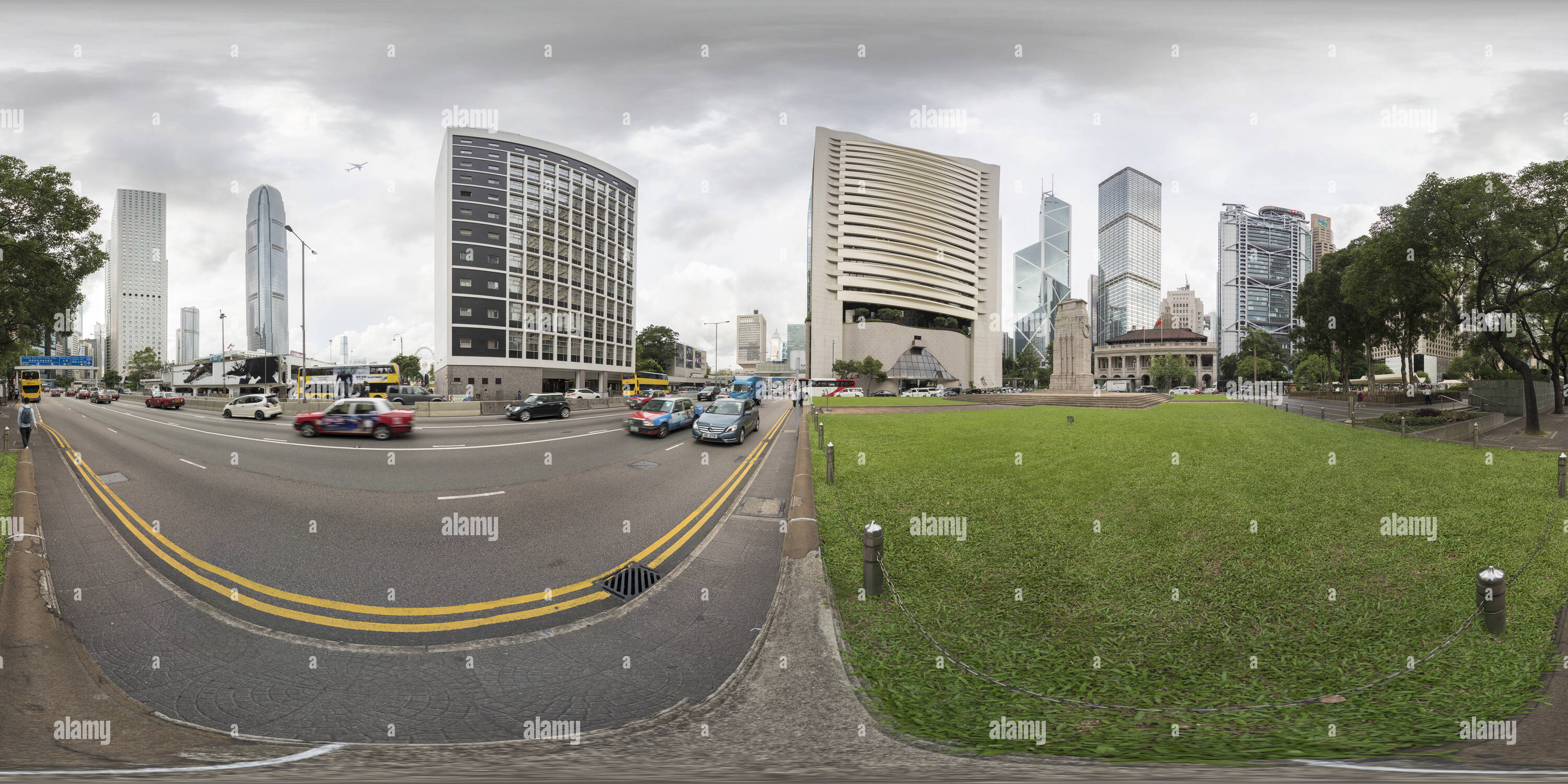360° view of Legislative Council Building in Statue Square. Hong Kong ...