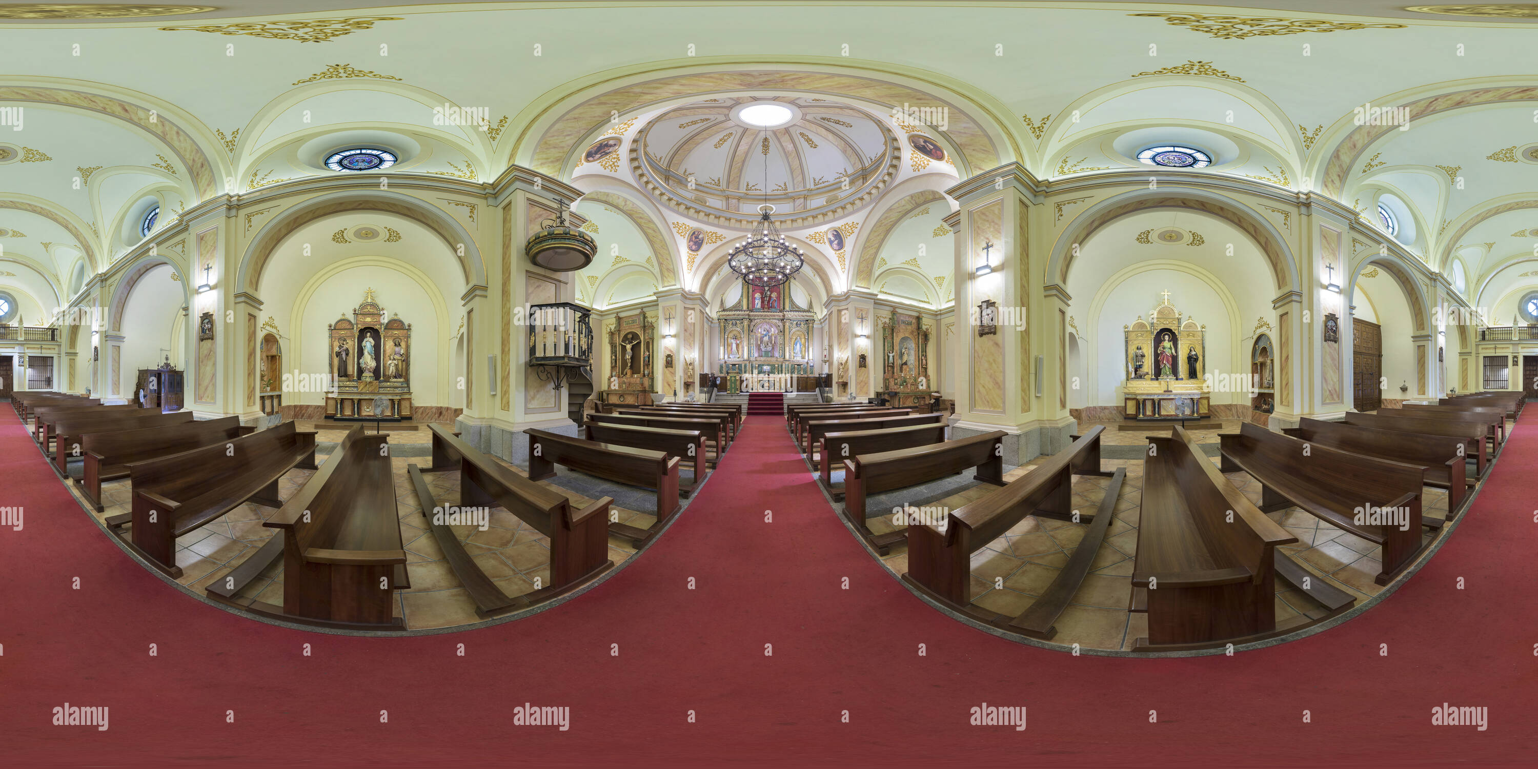 360° view of Our Lady of the Asuncion Church. Brunete. Madrid. Spain ...