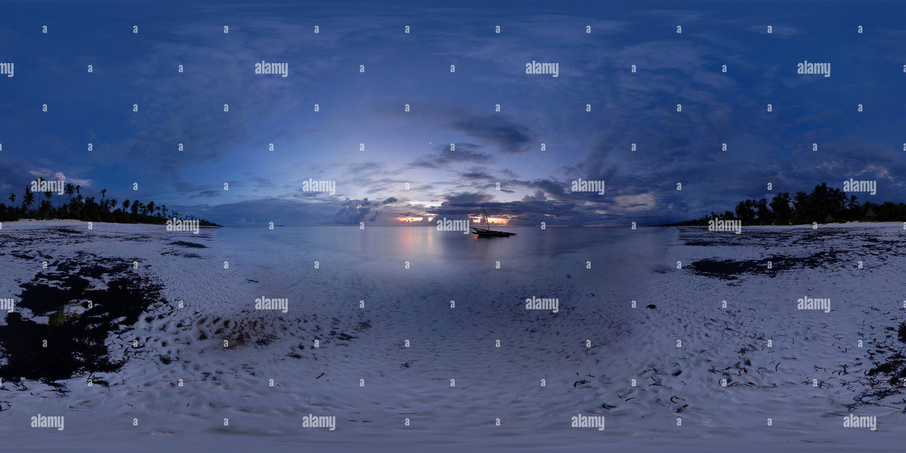360° view of Boat Matemwe Beach, Zanzibar - Alamy
