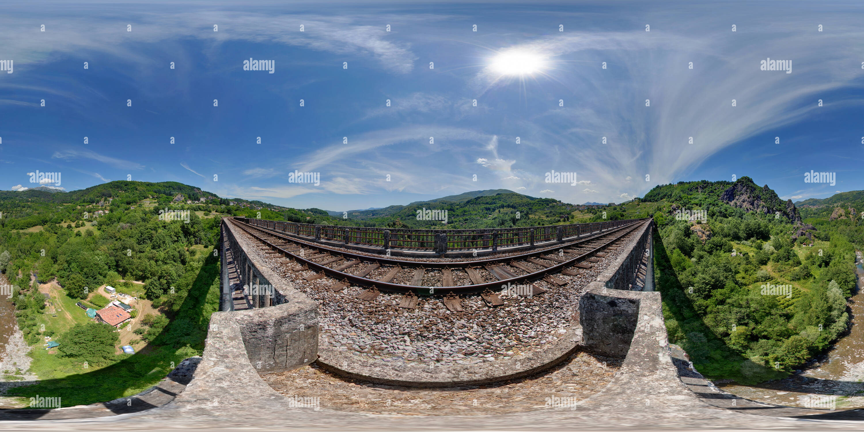 360° view of Railway Viaduct, Villetta, Tuscany - Alamy