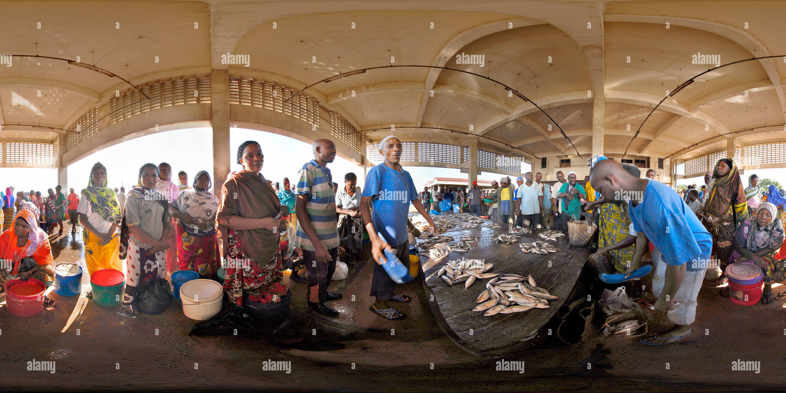 360° view of Mzizima Fish Market, Dar es Salaam 8 - Alamy