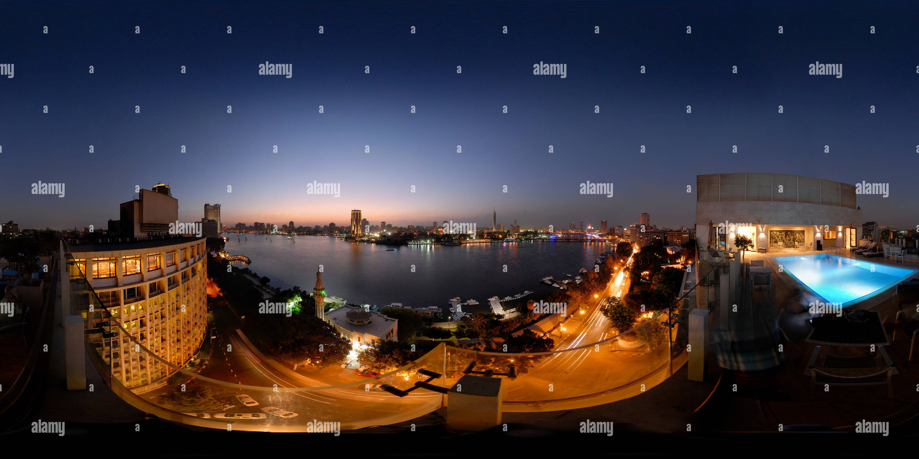 360° view of View over Cairo and the River Nile - Alamy