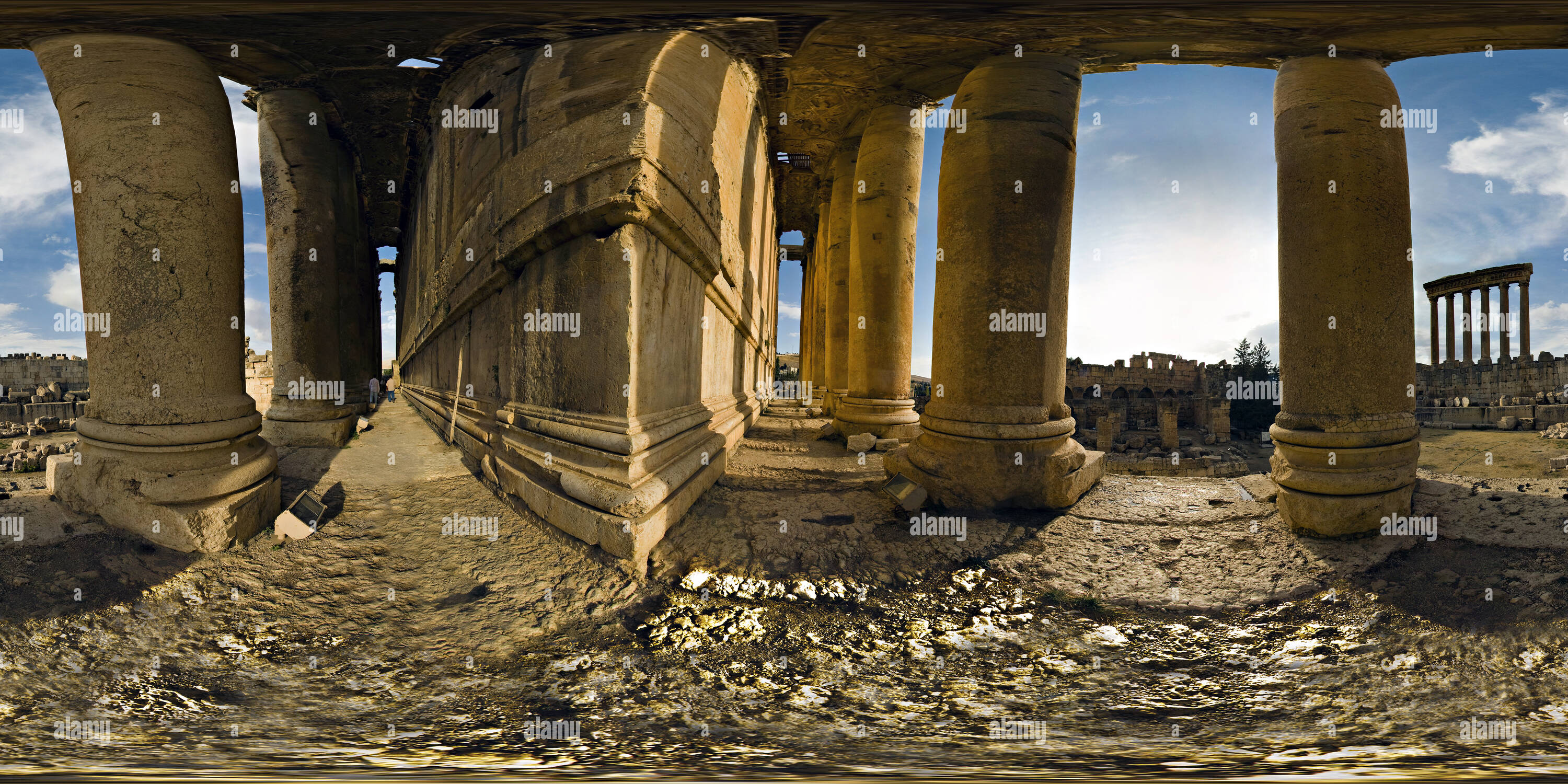360° view of Under the pillars of Bacchus - Temples of Baalbek ...