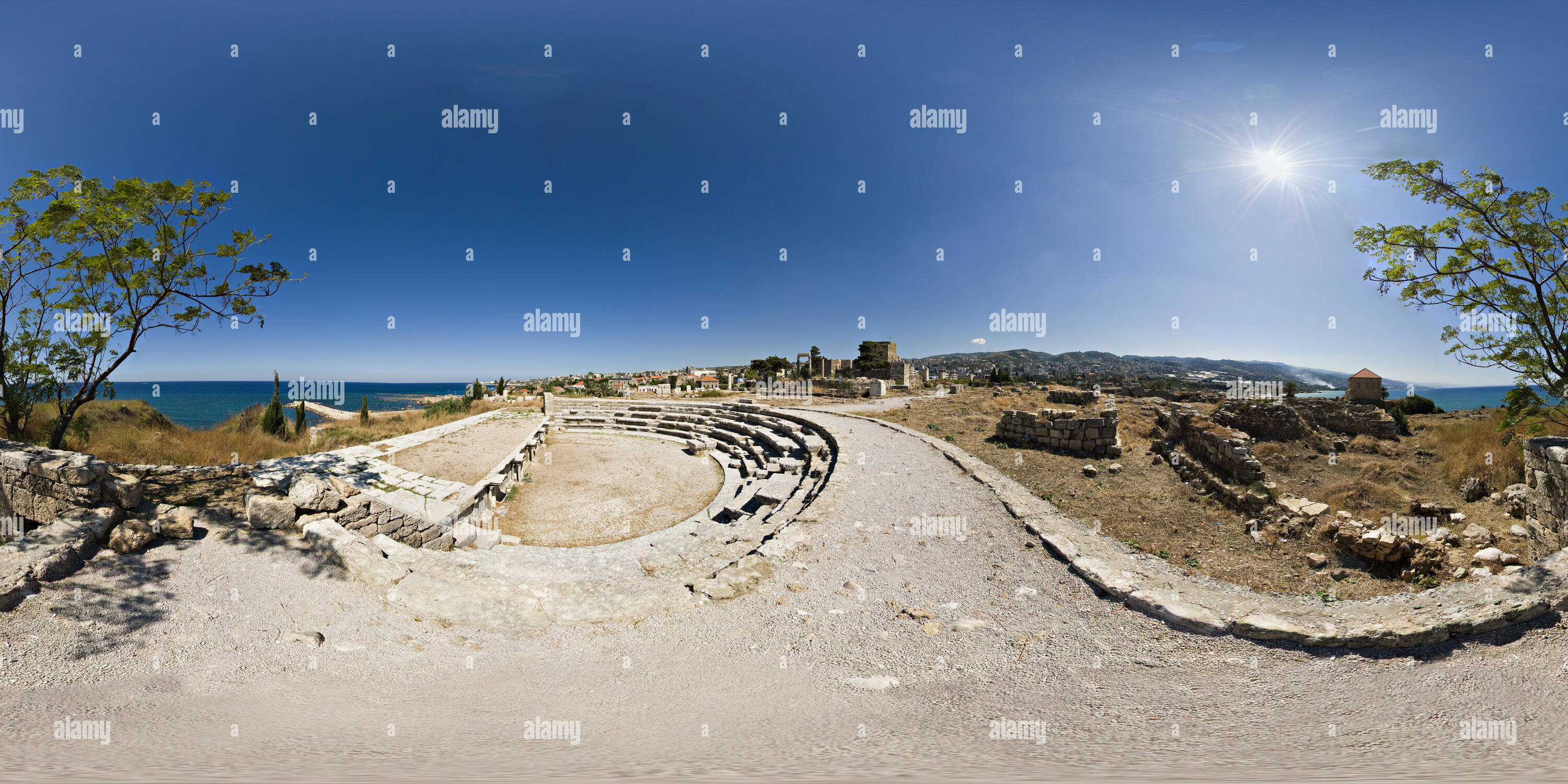 360° view of Roman theater - Byblos Archeological Site - Alamy