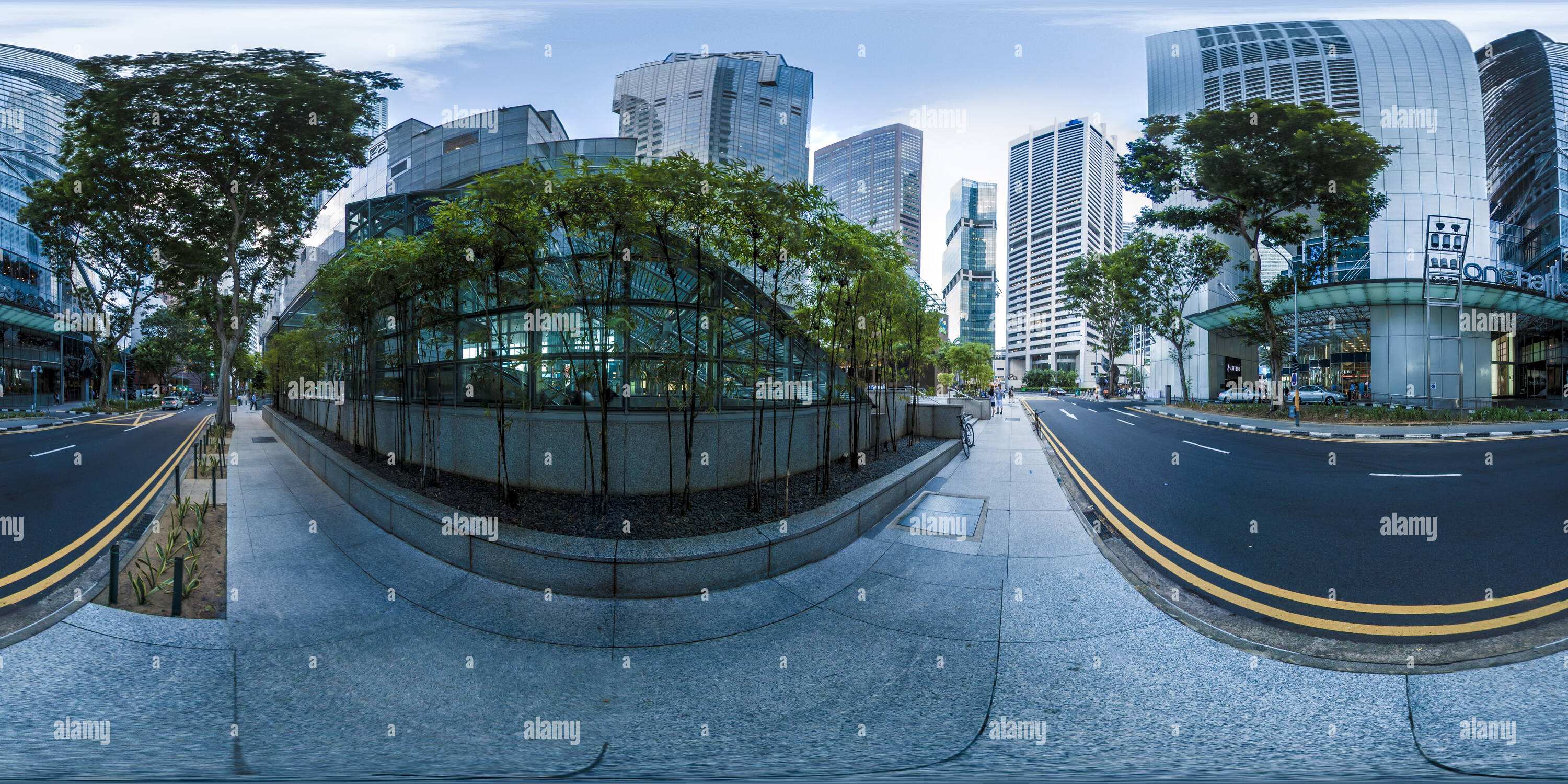 360° view of Skyscrapers in Singapore - Alamy