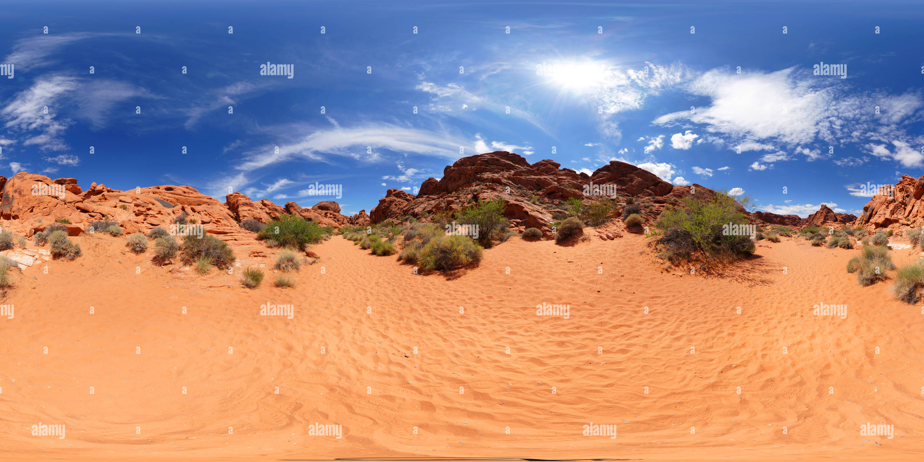 360° view of Valley of Fire - Mouse´s Tank Trail - Alamy