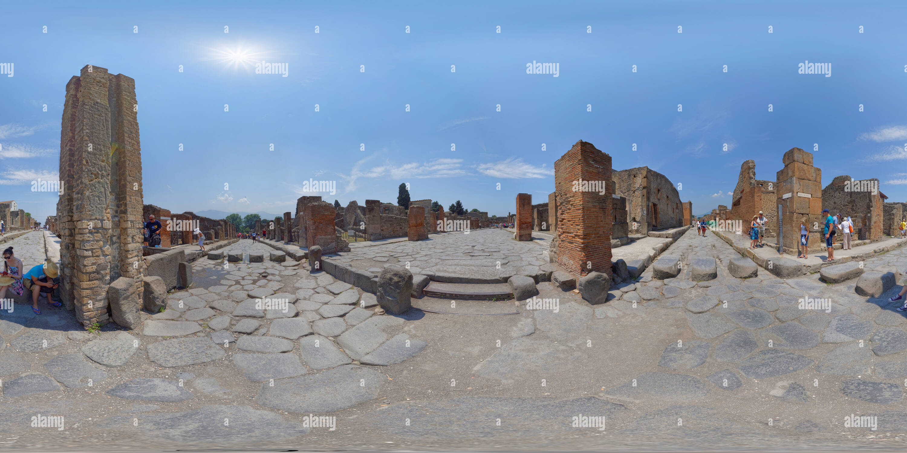 360° view of Pompei - Ancient Intersection - Alamy