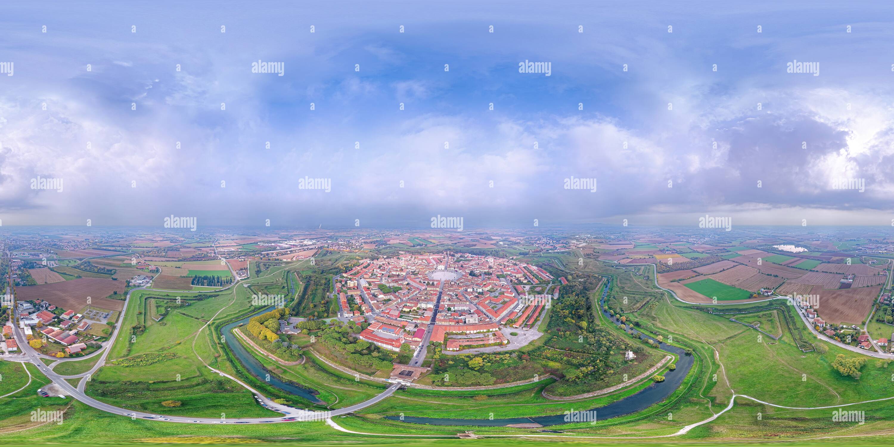 360° view of Palmanova Areal View - Alamy