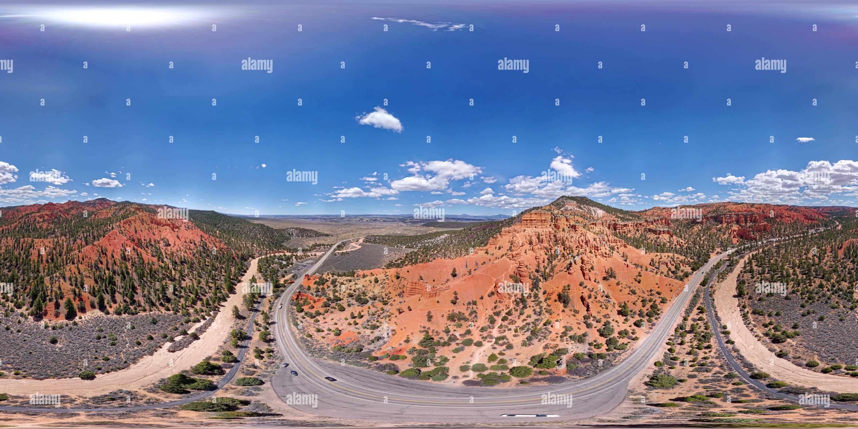 360° view of Red Canyon - Birdseye Trailhead Areal - Alamy