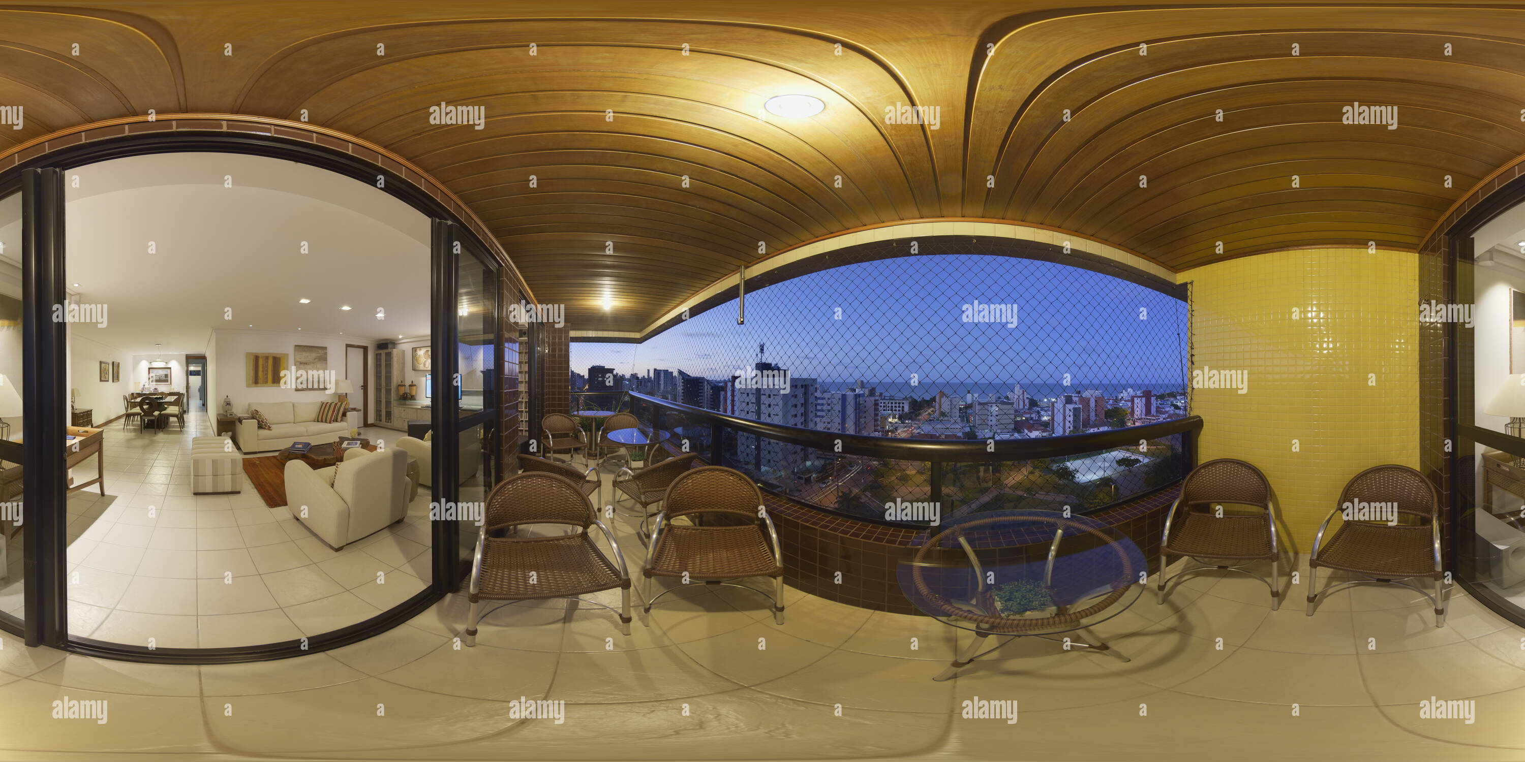 360° view of Another view from my balcony, at dusk - Alamy