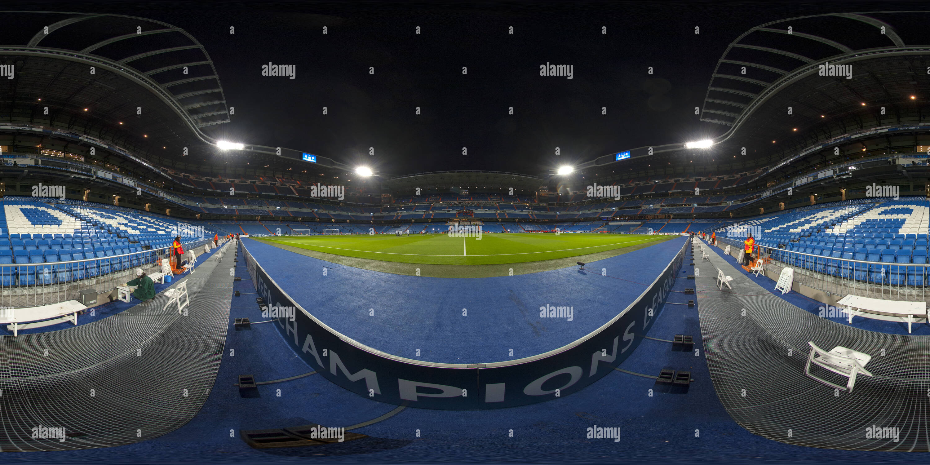 360° view of Interior of Santiago Bernabeu Stadium, Madrid - Alamy