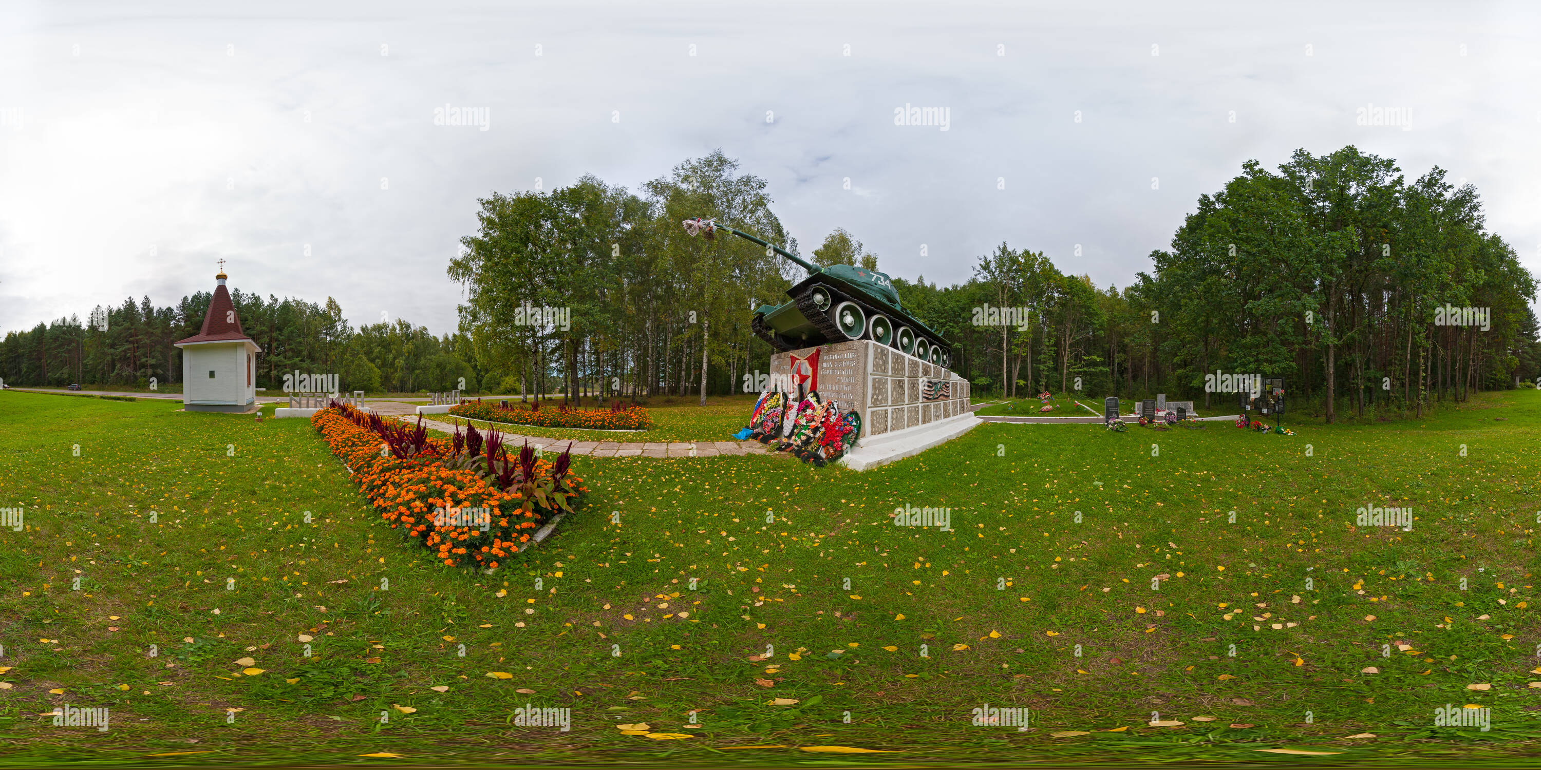 360° view of sychevka monument tank - Alamy