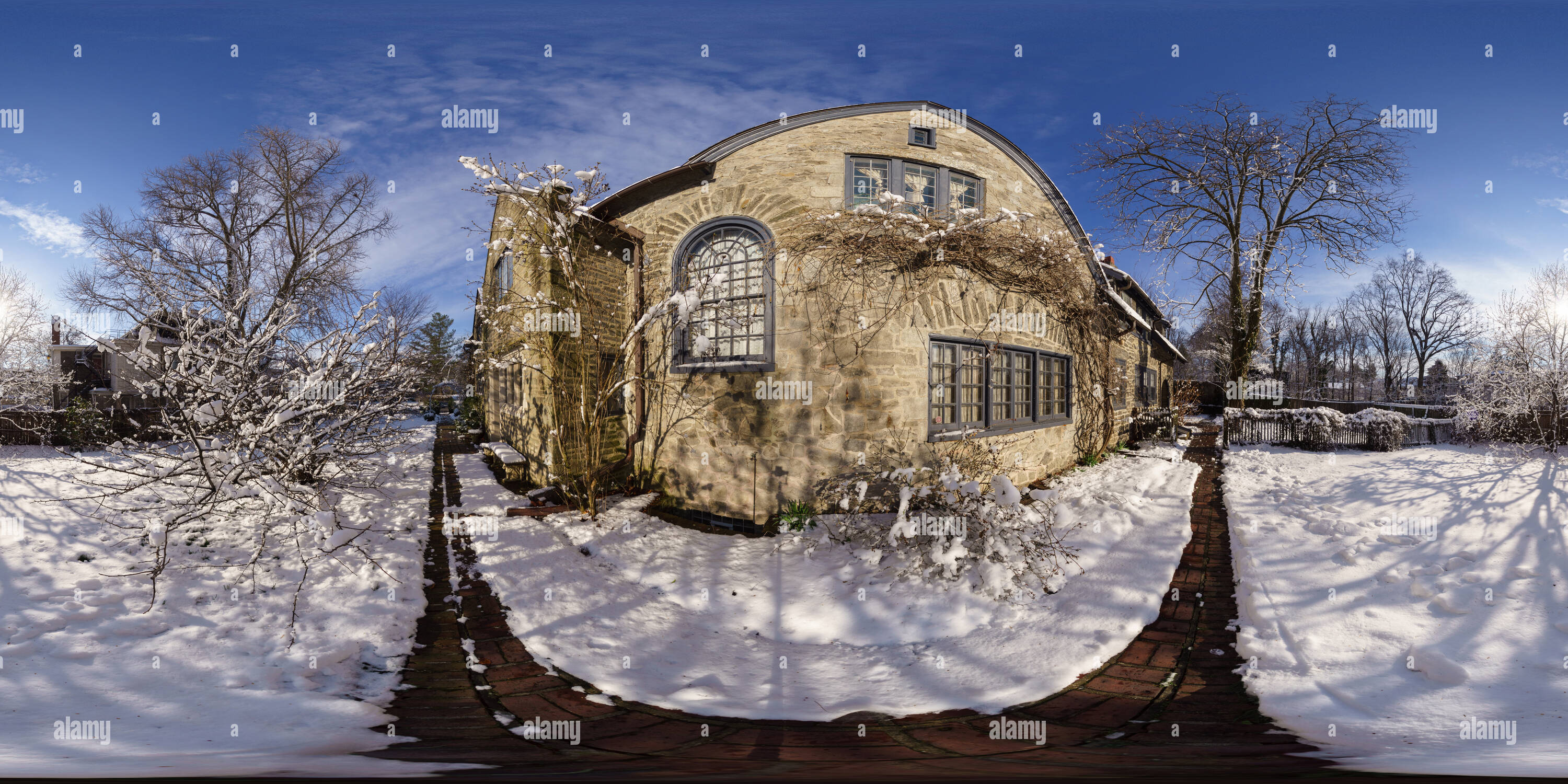 360° view of Morning Snow - March 3 - Alamy