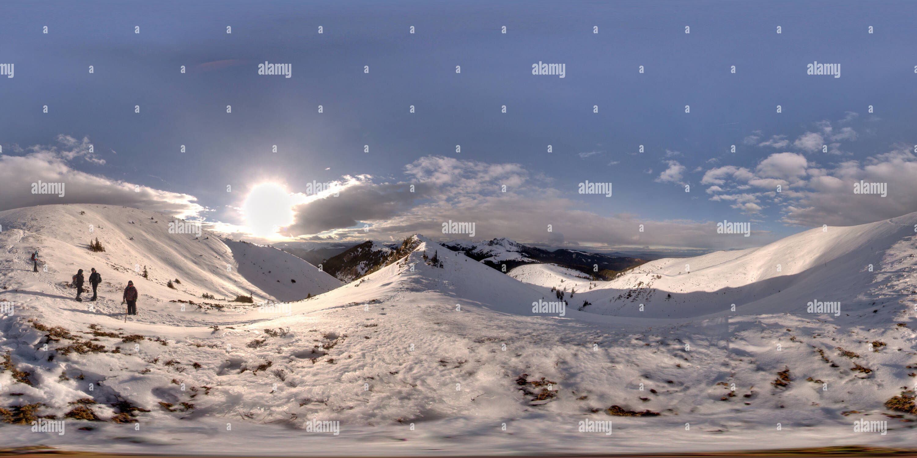 360° view of Hiking towards the Crossroad - Alamy