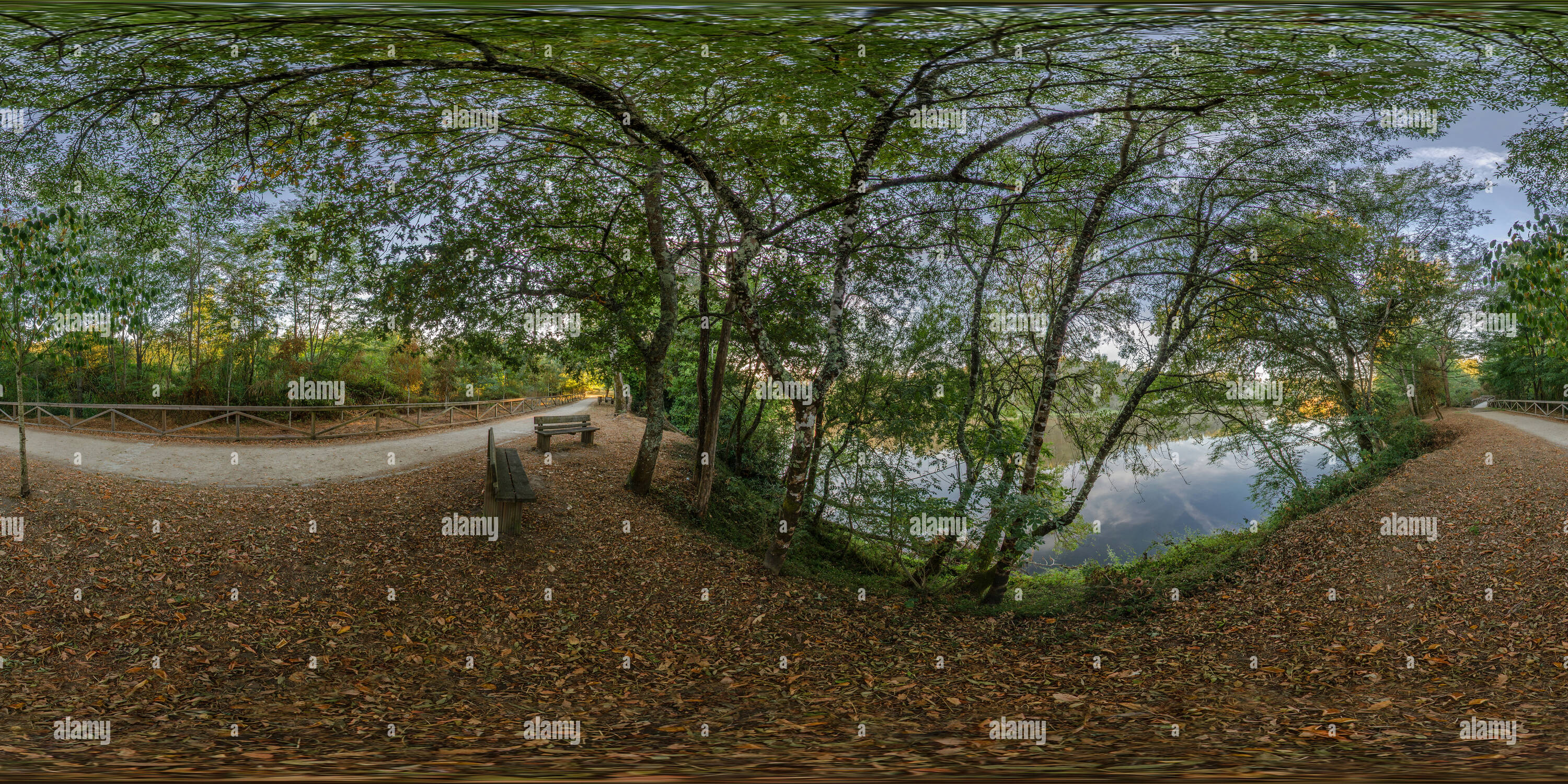 360° view of Salvaterra Park - Hiking Trail near the river Minho - Alamy